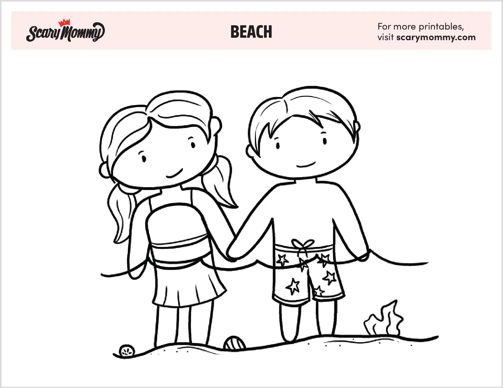 Life’s A Beach When You’re Filling In These Free Coloring Pages
