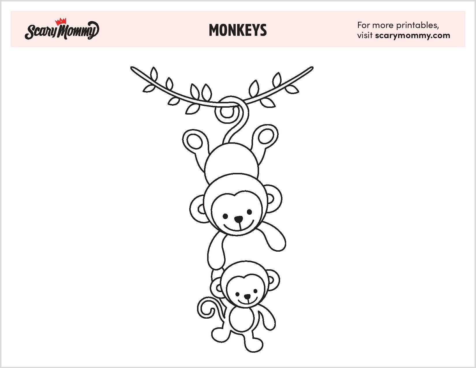 11 Free Monkey Coloring Pages Your Little One Will Go Bananas Over