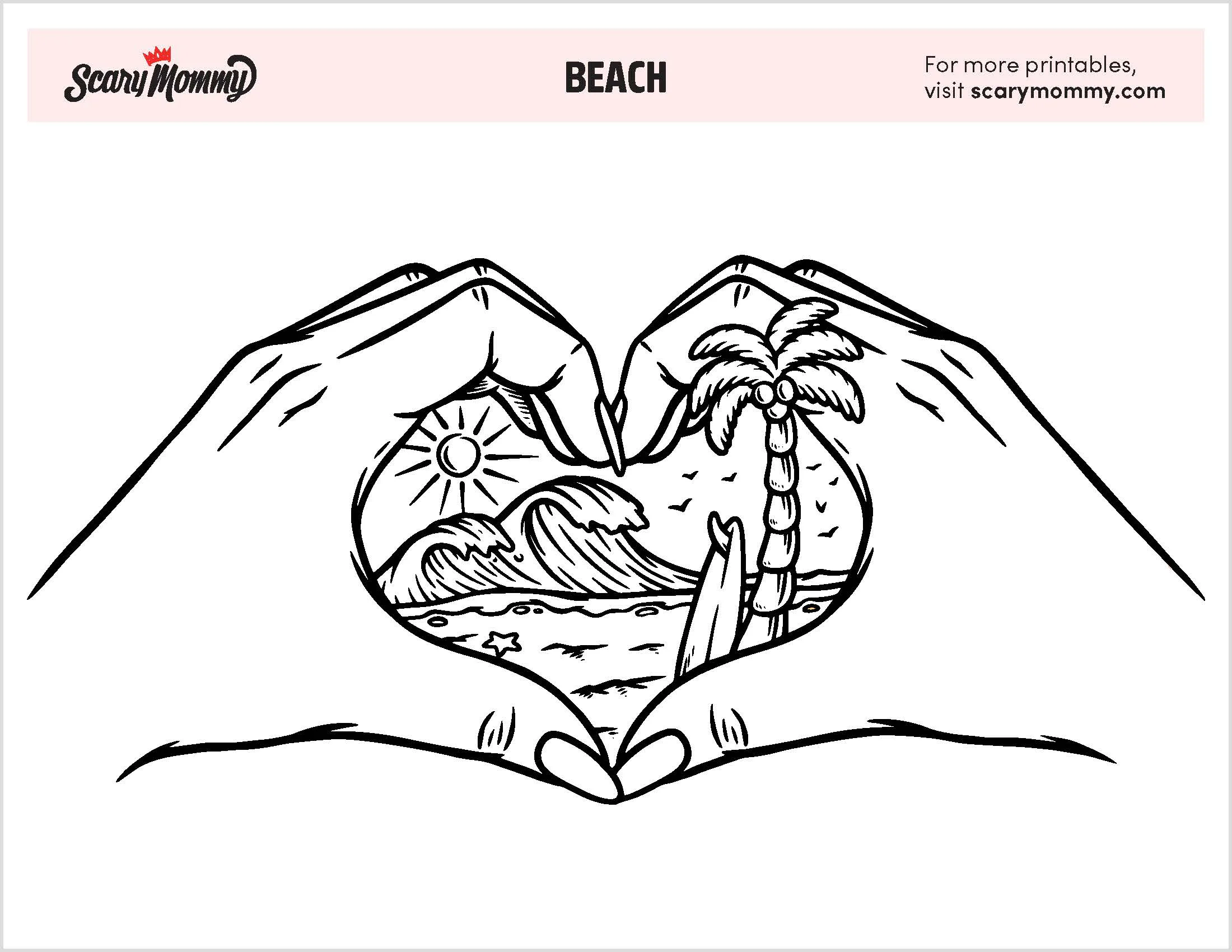 Life’s A Beach When You’re Filling In These Free Coloring Pages