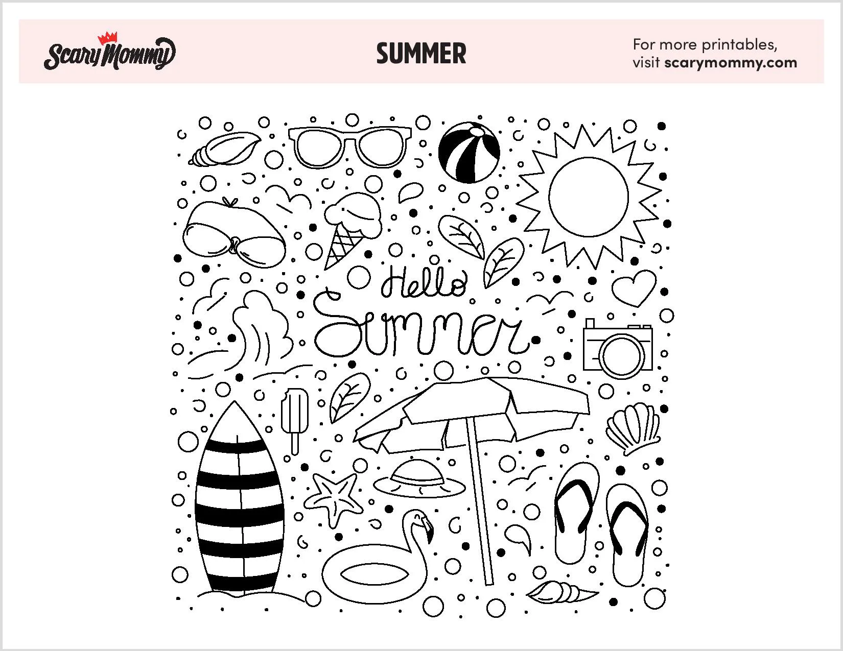 11 Summer Coloring Pages To Celebrate The Best Season Of The Year
