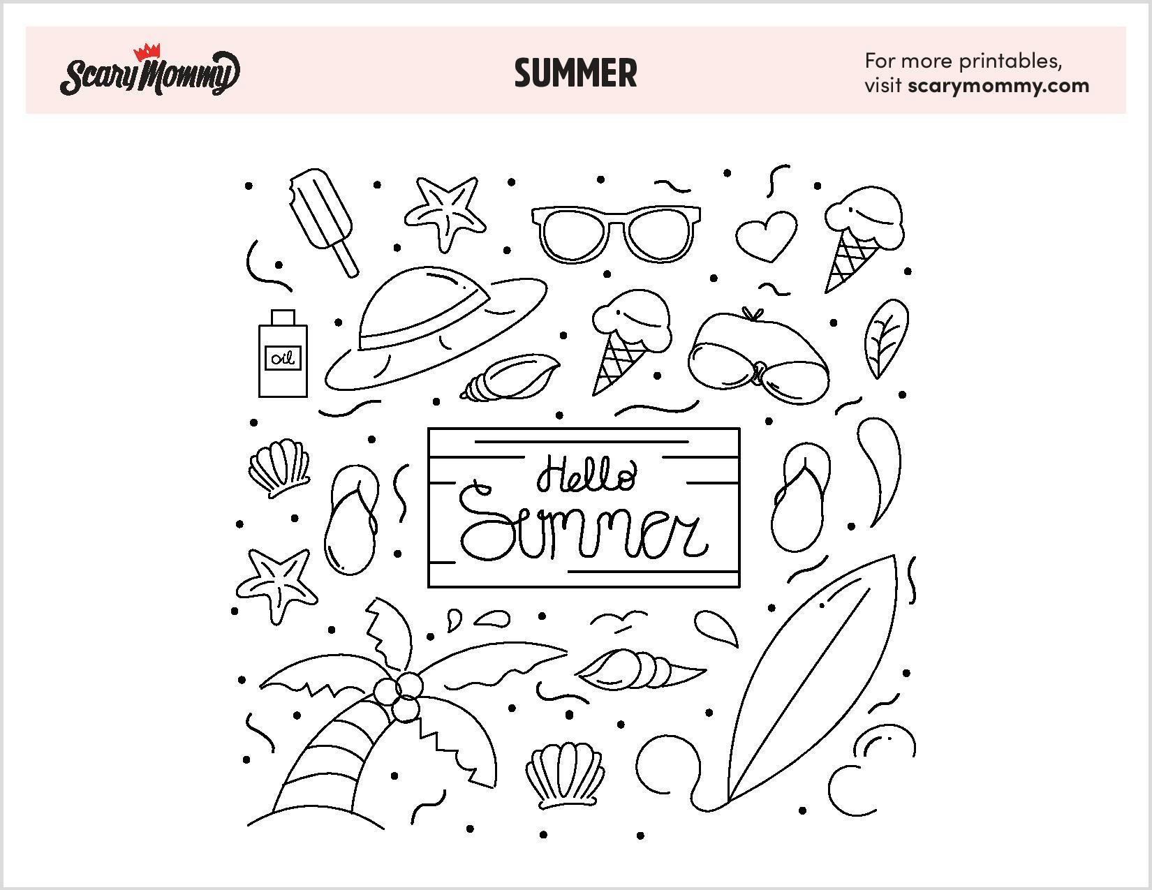 11 Summer Coloring Pages To Celebrate The Best Season Of The Year
