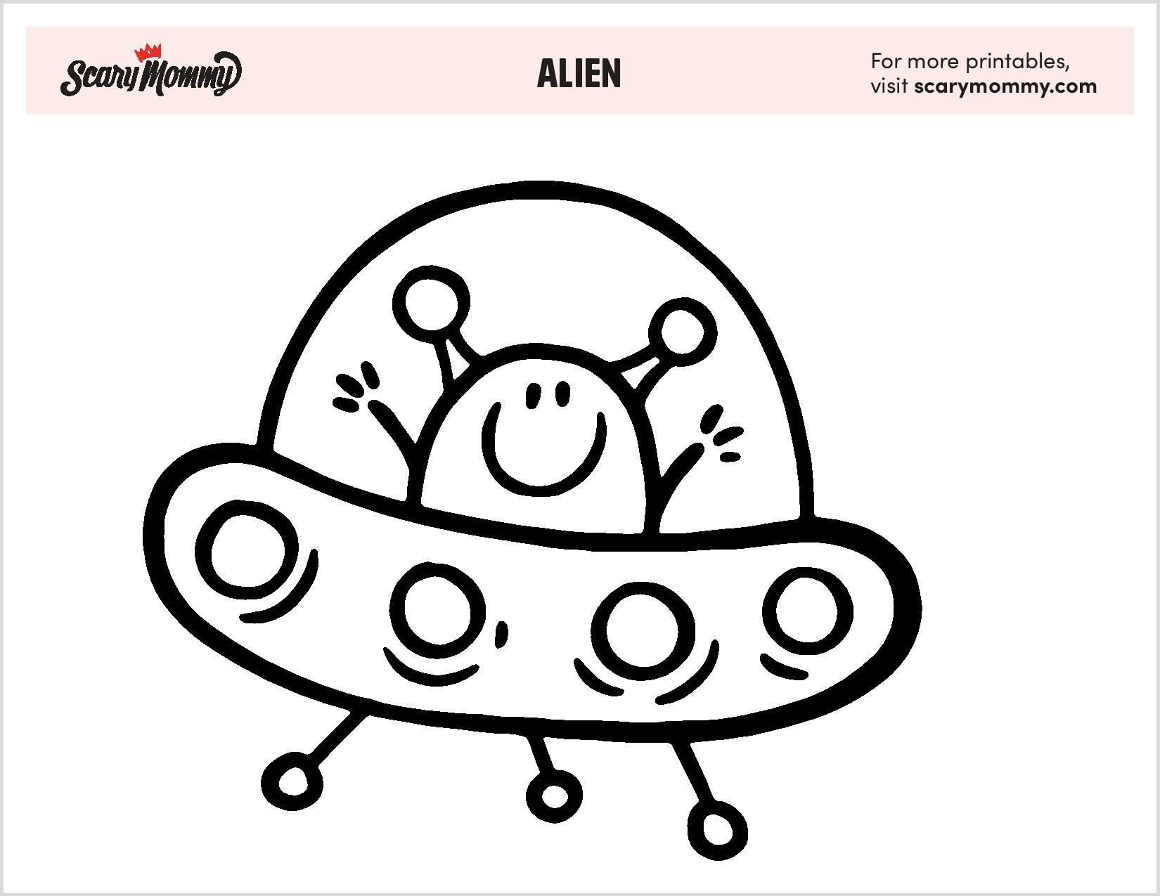11 Alien Coloring Pages For Your Future Space Explorer