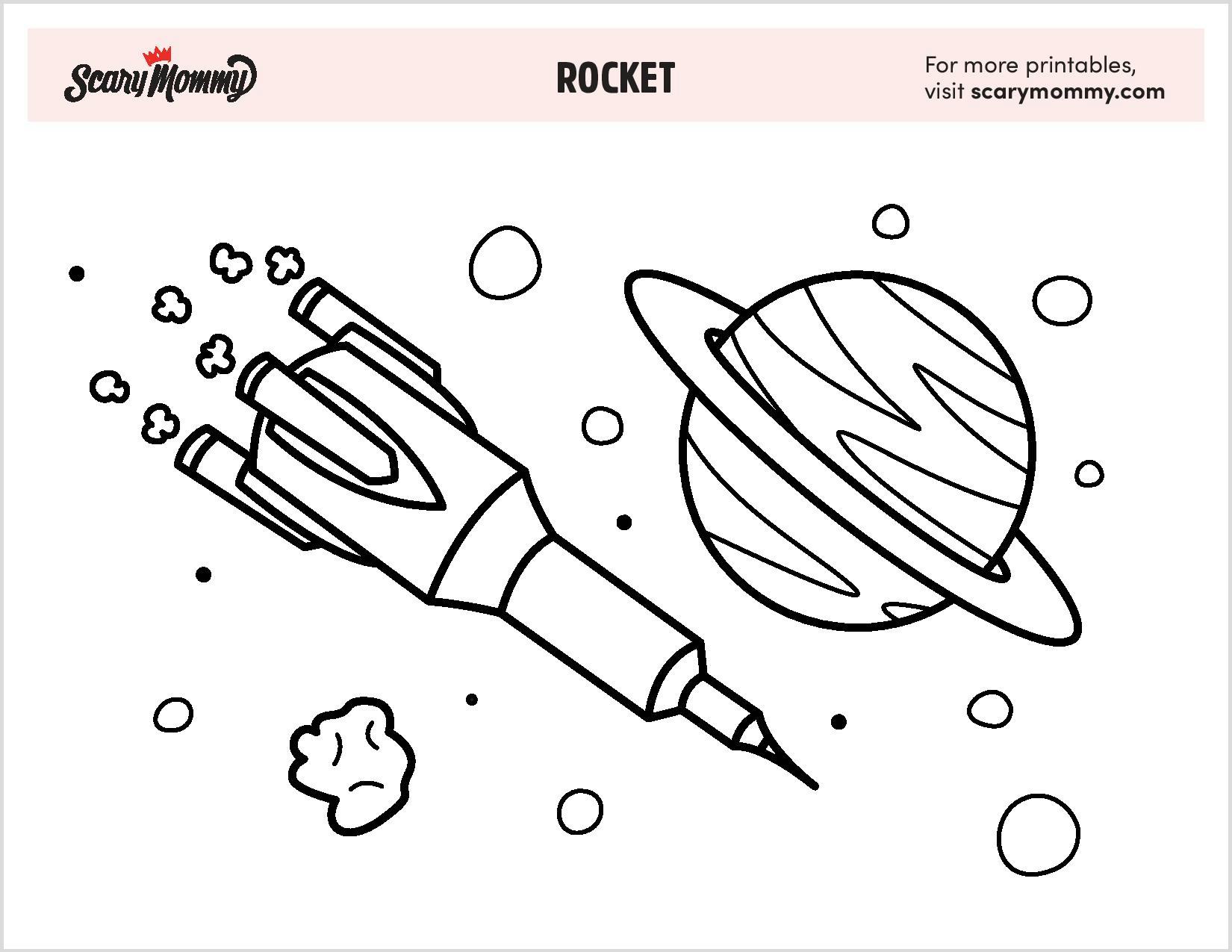 11 Rocket Coloring Pages That’ll Put Your Little Astronaut Into Fun’s Orbit