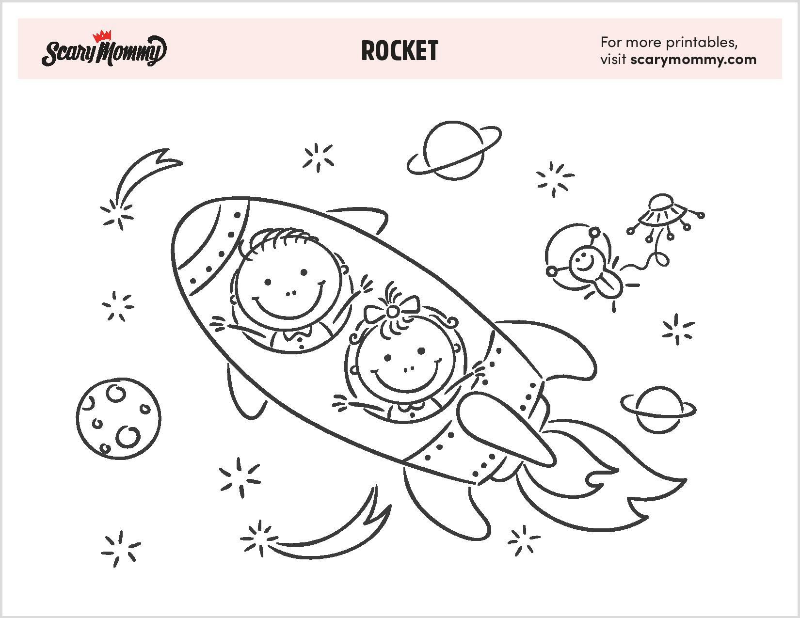 11 Rocket Coloring Pages That’ll Put Your Little Astronaut Into Fun’s Orbit