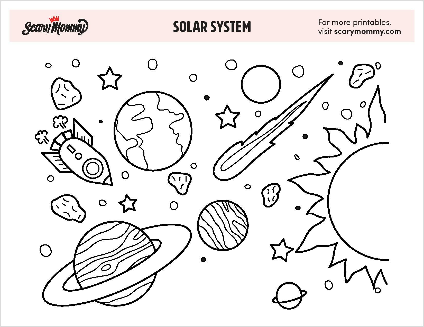 Visit The Final Frontier With These 11 Solar System Coloring Pages