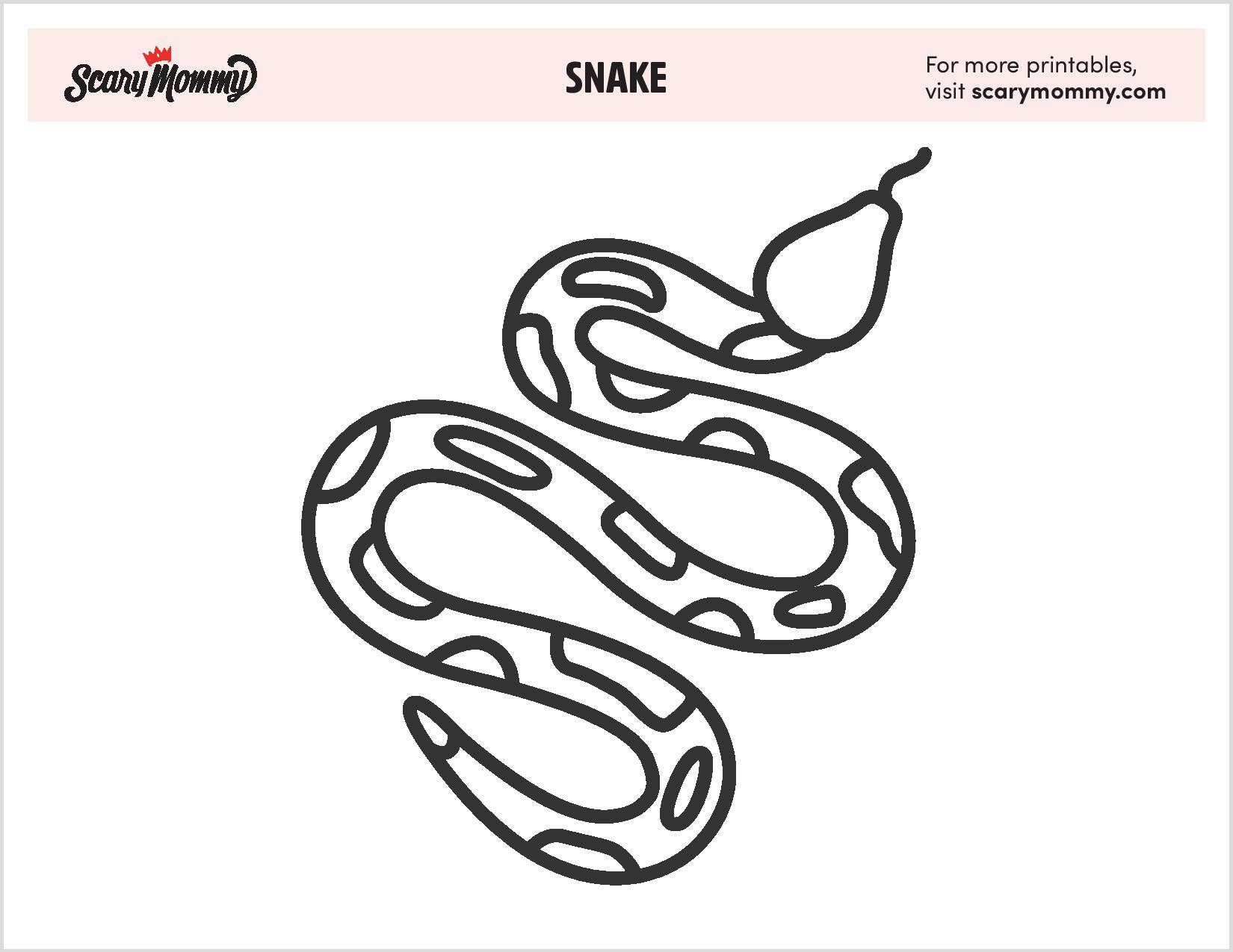 scary snakes coloring pages