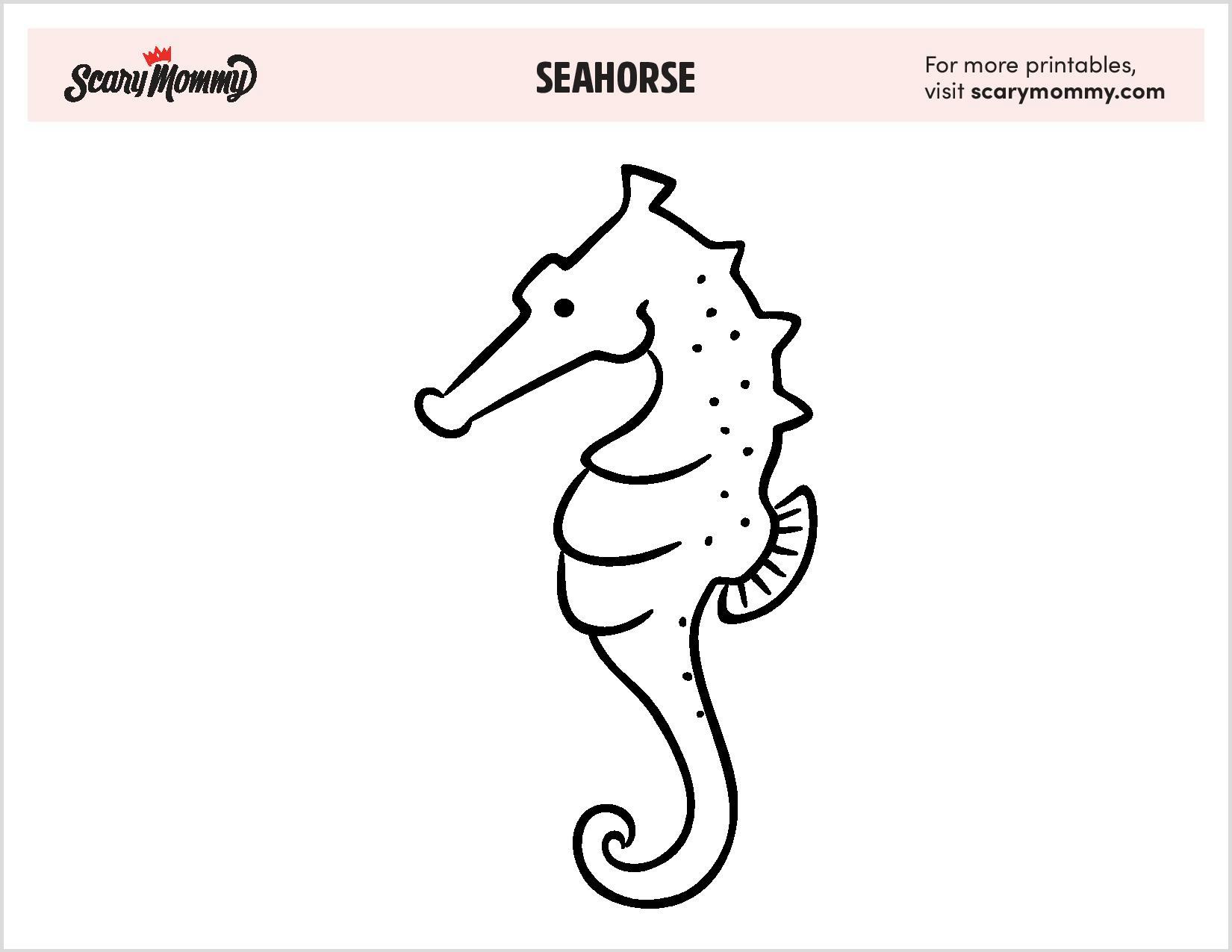 Yee-haw! Seahorse Coloring Pages For Your Little Seacowboys And Seacowgirls