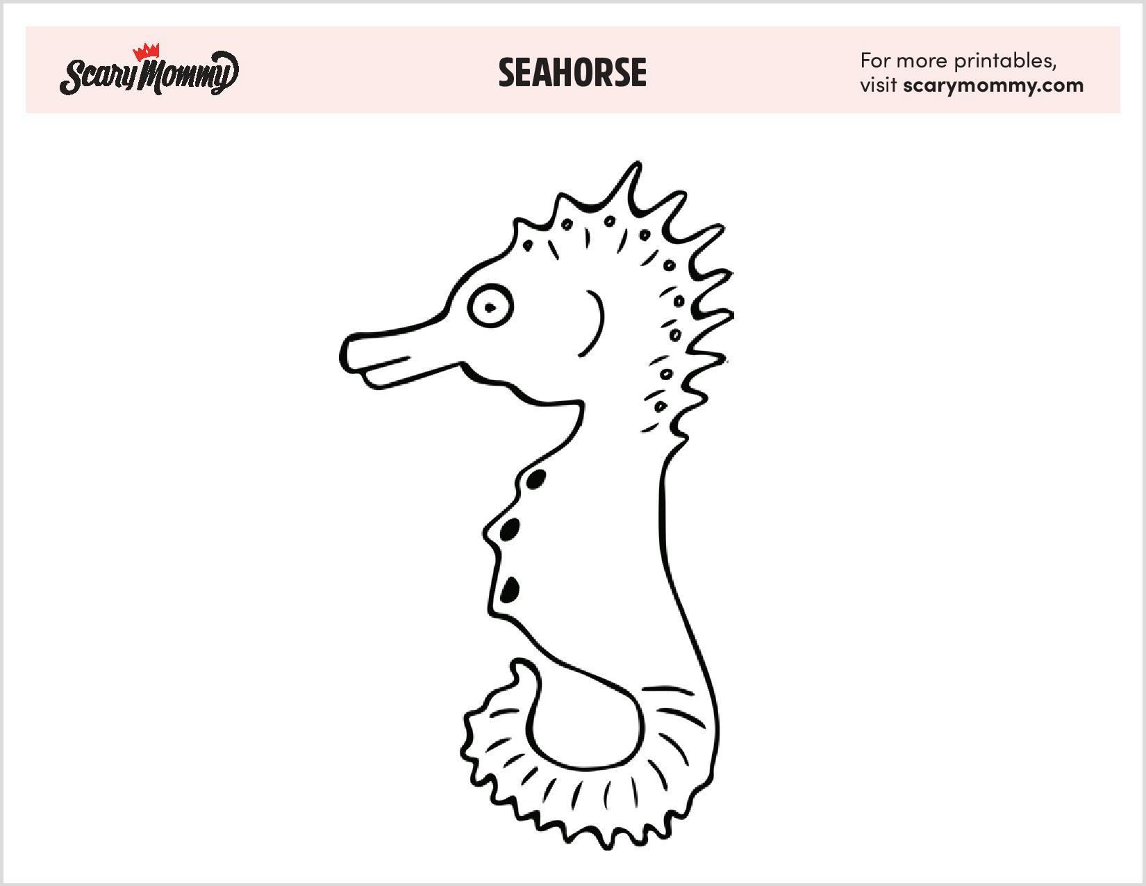 Yee-haw! Seahorse Coloring Pages For Your Little Seacowboys And Seacowgirls