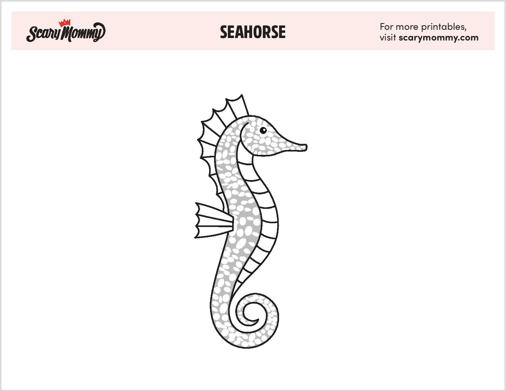 Yee-haw! Seahorse Coloring Pages For Your Little Seacowboys And Seacowgirls