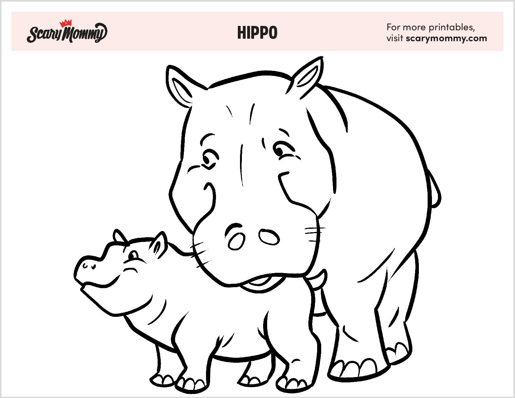 12 (Free!) Printable Hippo Coloring Pages That Are Big On Fun