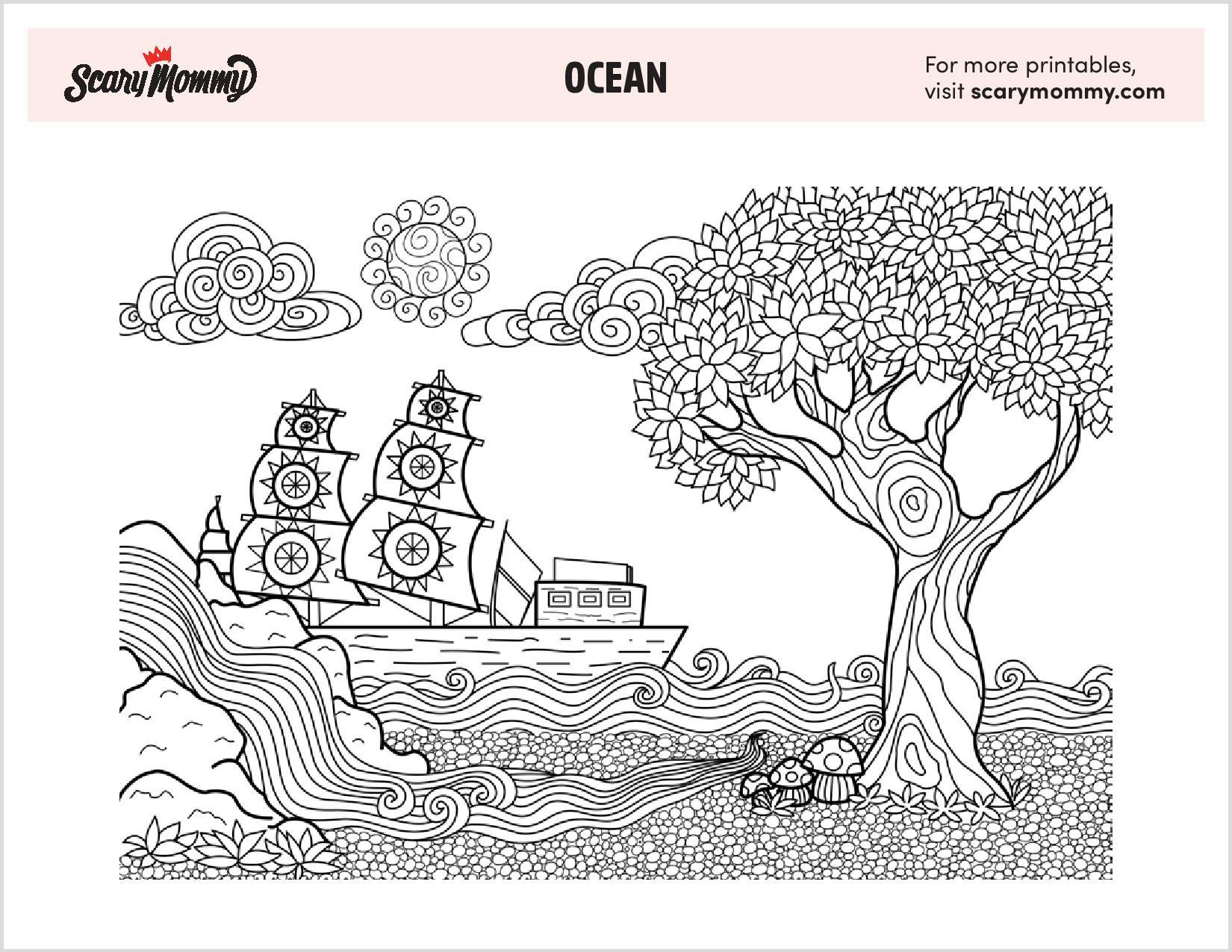 ocean plant coloring pages