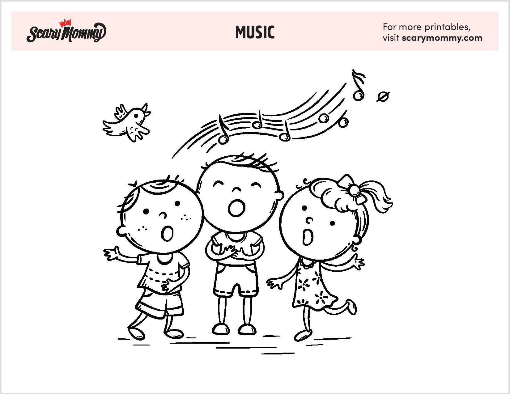 11 Music Coloring Pages That Really Rock