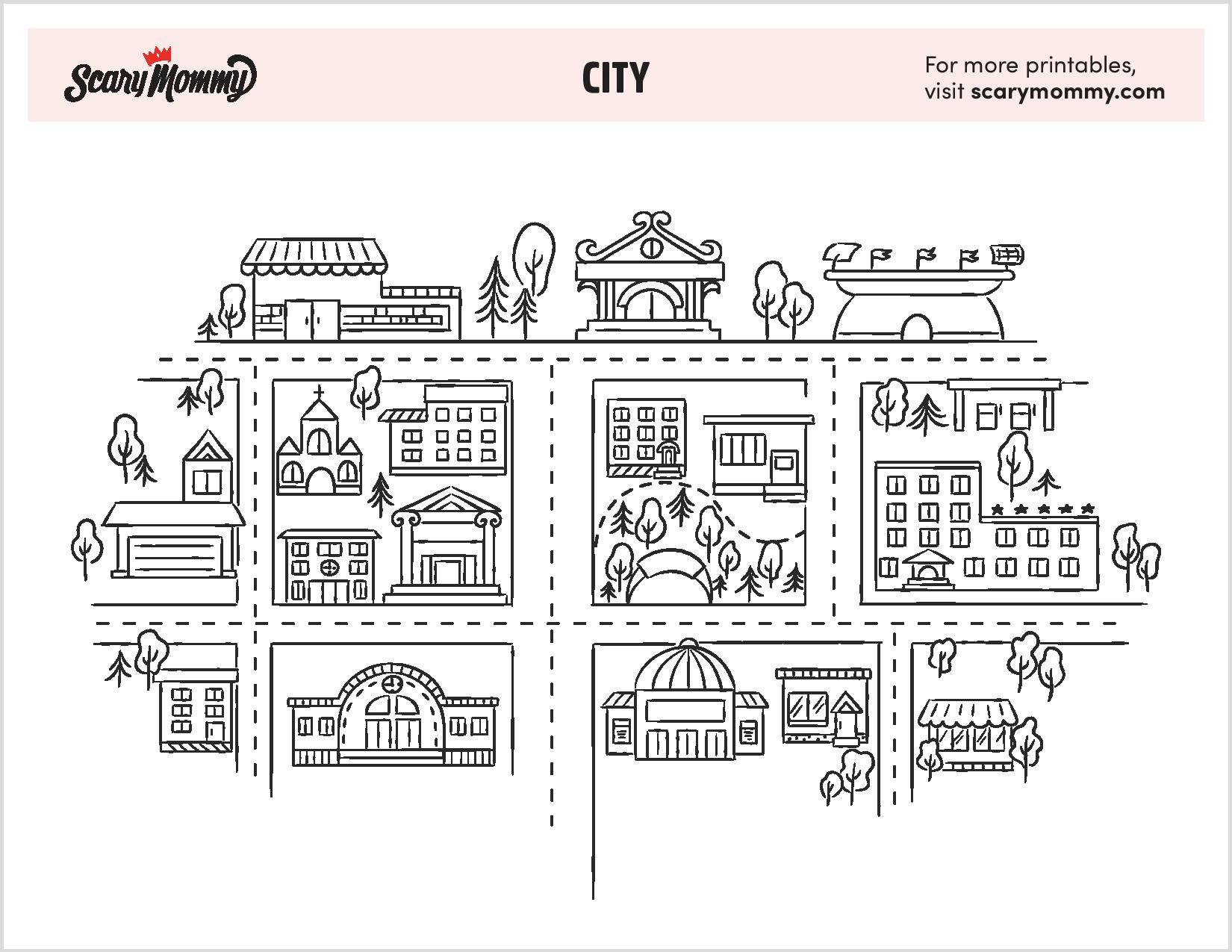 11 City Coloring Pages For Times You’re *Also* Feeling Like You’ll ...