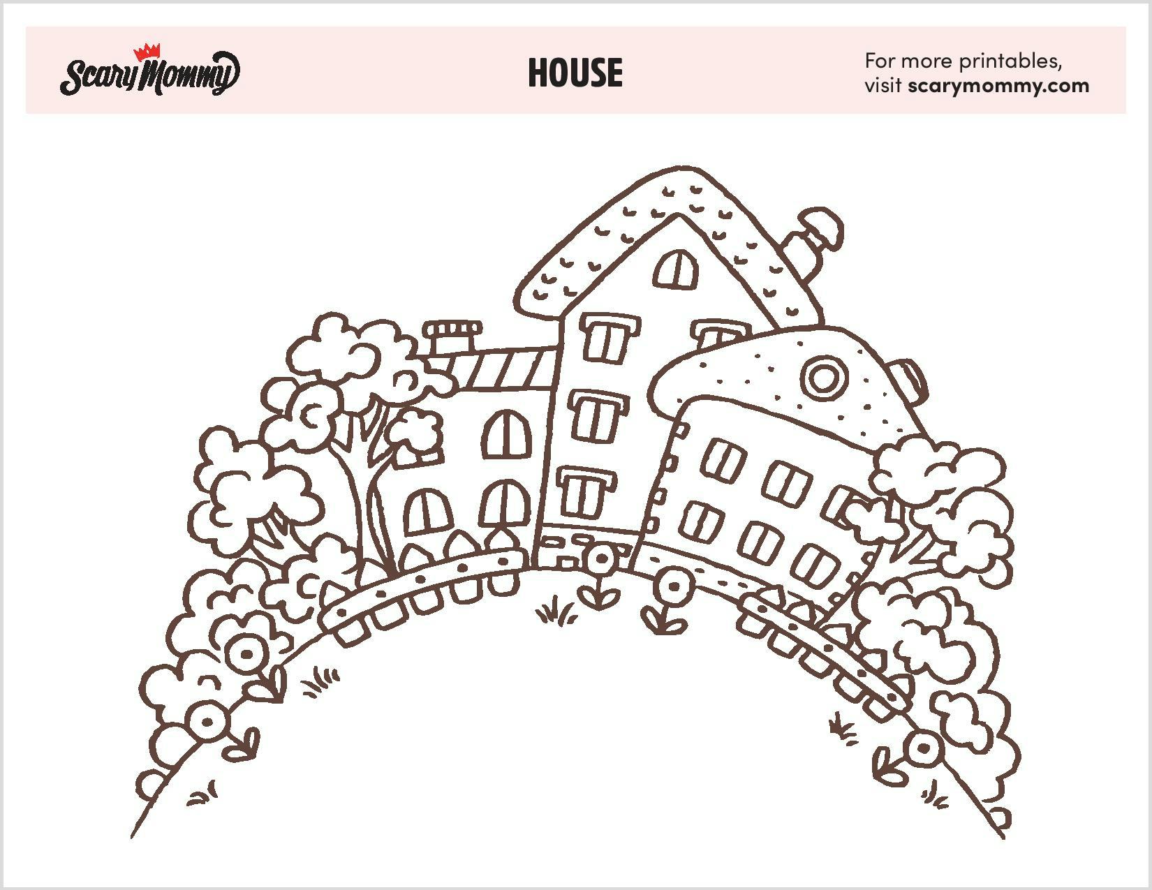 Help Build Your Kiddo’s Coloring Skills With These Happy Little House ...