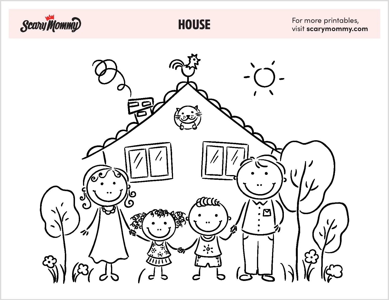 Help Build Your Kiddo’s Coloring Skills With These Happy Little House ...