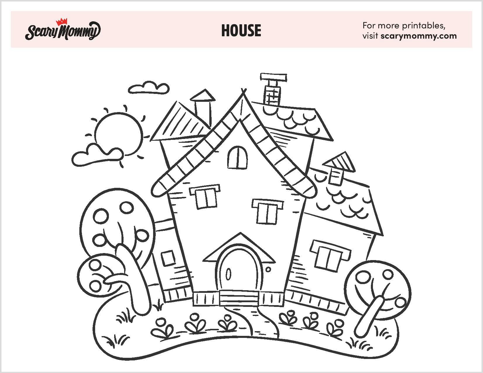 Help Build Your Kiddo’s Coloring Skills With These Happy Little House ...