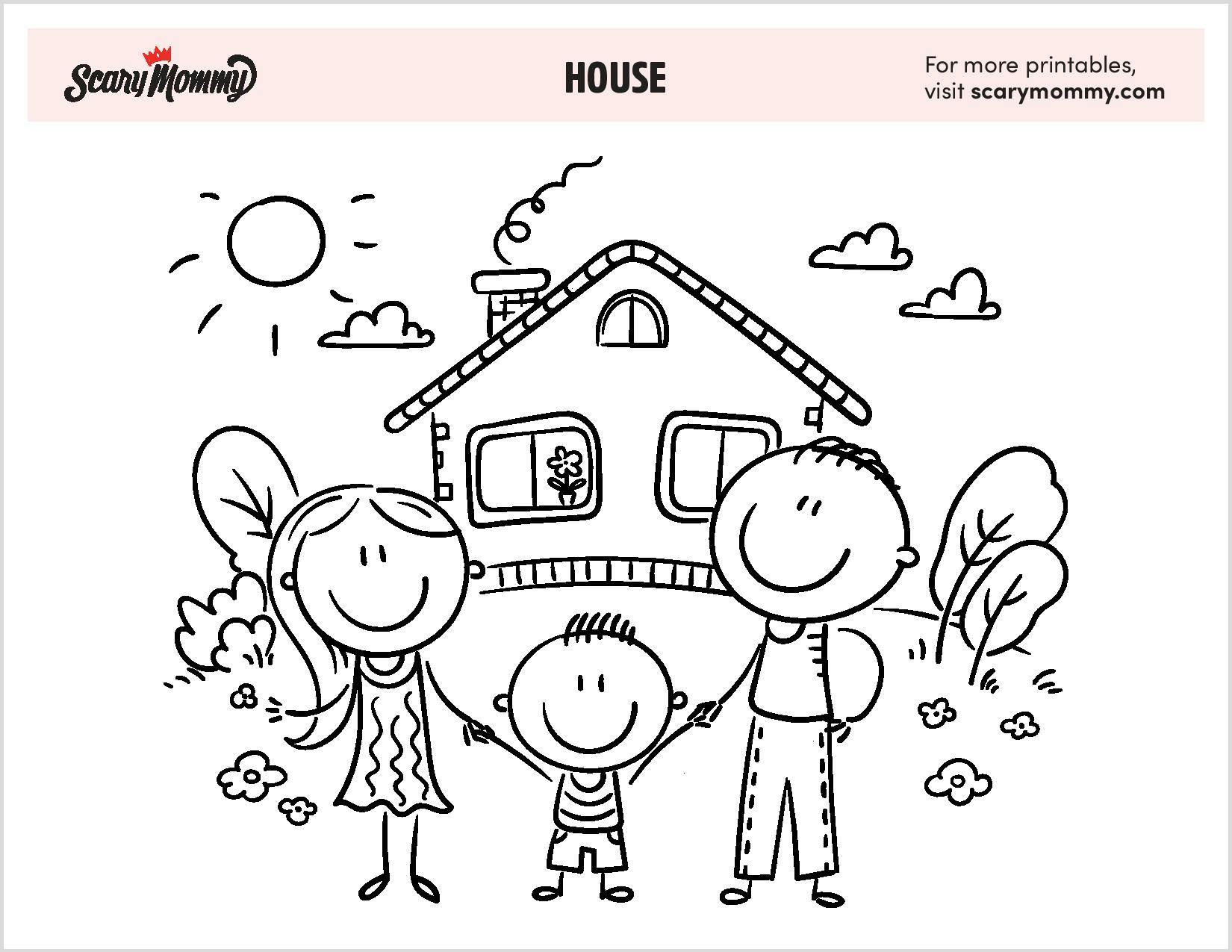 Help Build Your Kiddo’s Coloring Skills With These Happy Little House ...