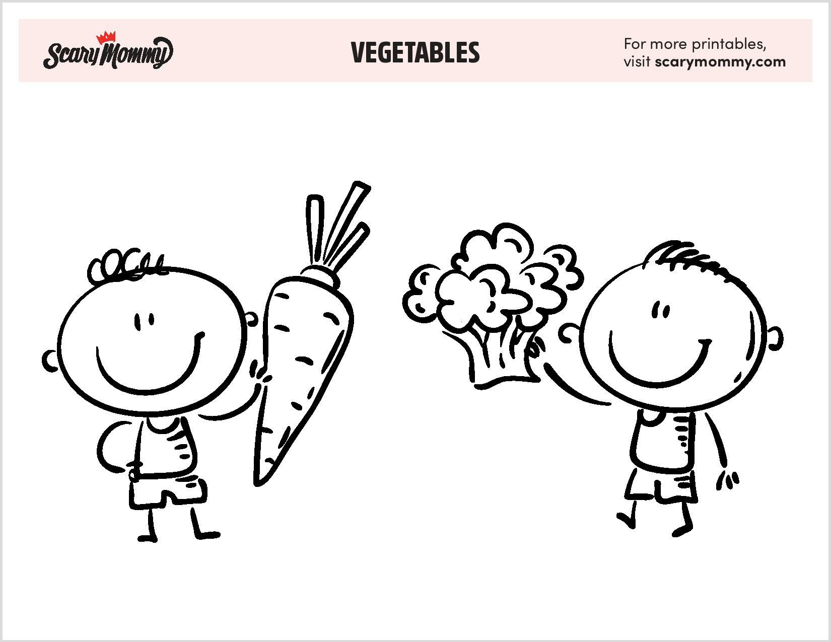 Chop Chop! These Vegetable Coloring Pages Are A Bushel Of Fun