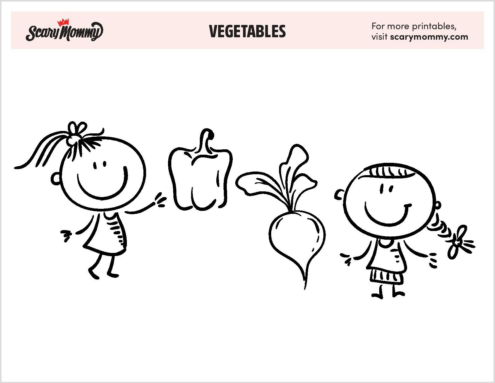 Chop Chop! These Vegetable Coloring Pages Are A Bushel Of Fun