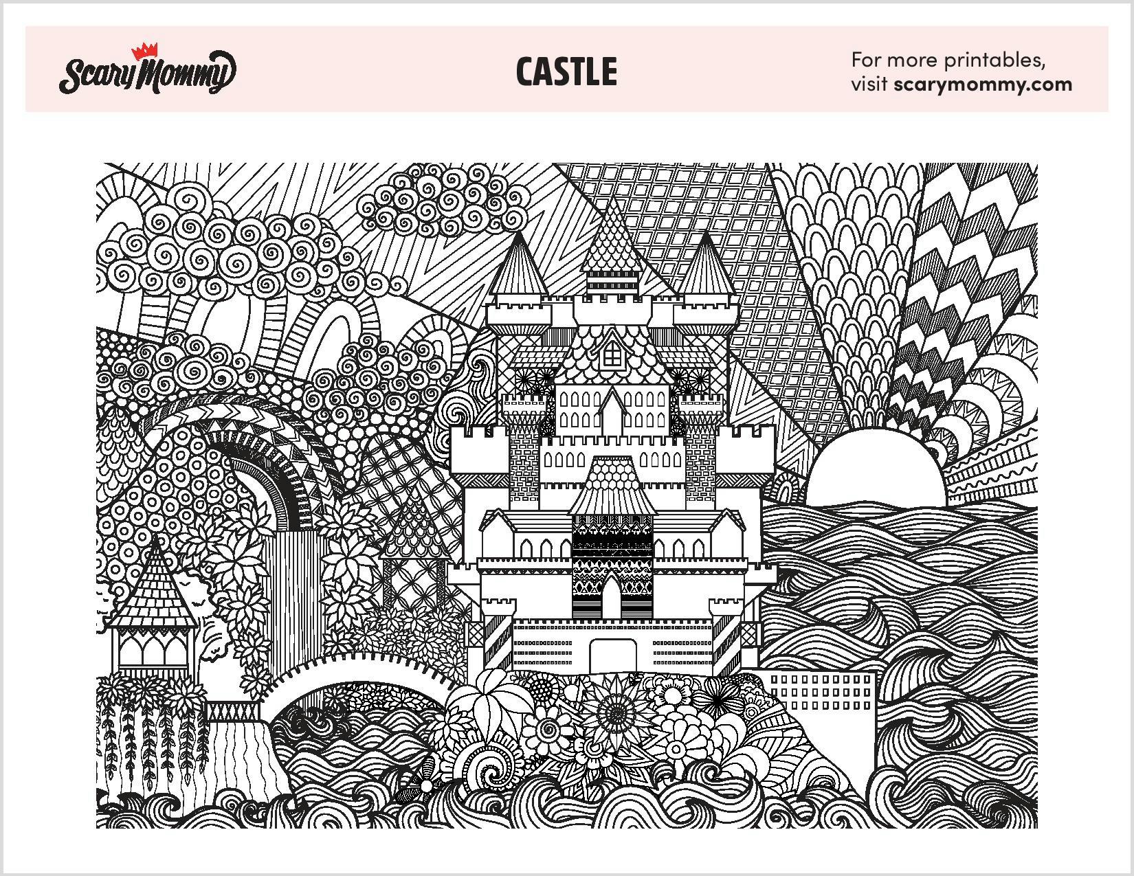 11 Castle Coloring Pages That’ll Keep The Kids Entertained On A Reign-y Day