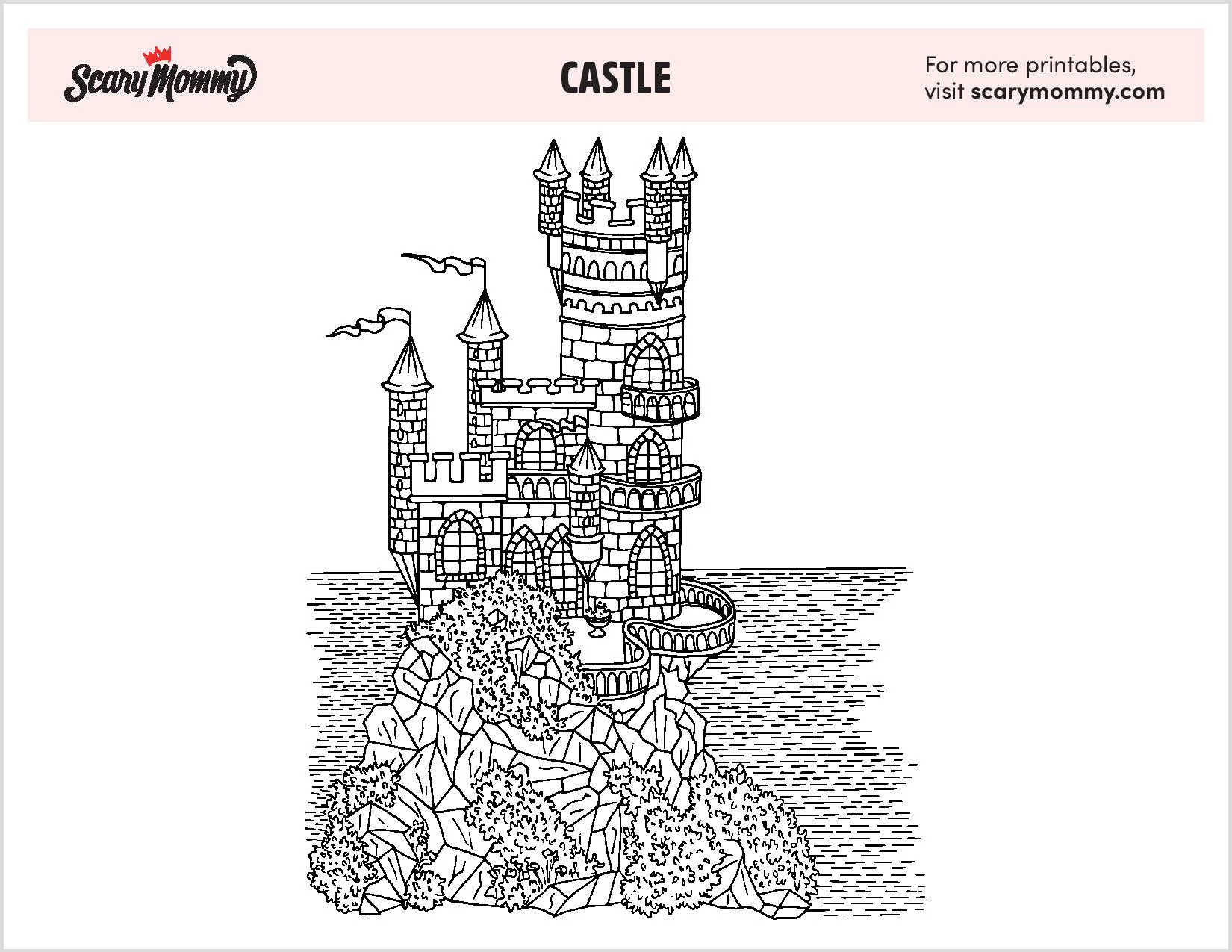 11 Castle Coloring Pages That’ll Keep The Kids Entertained On A Reign-y Day