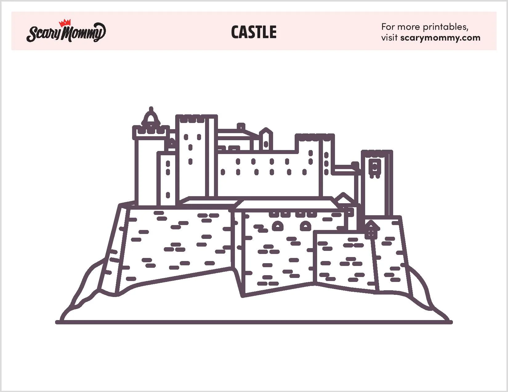 11 Castle Coloring Pages That’ll Keep The Kids Entertained On A Reign-y Day