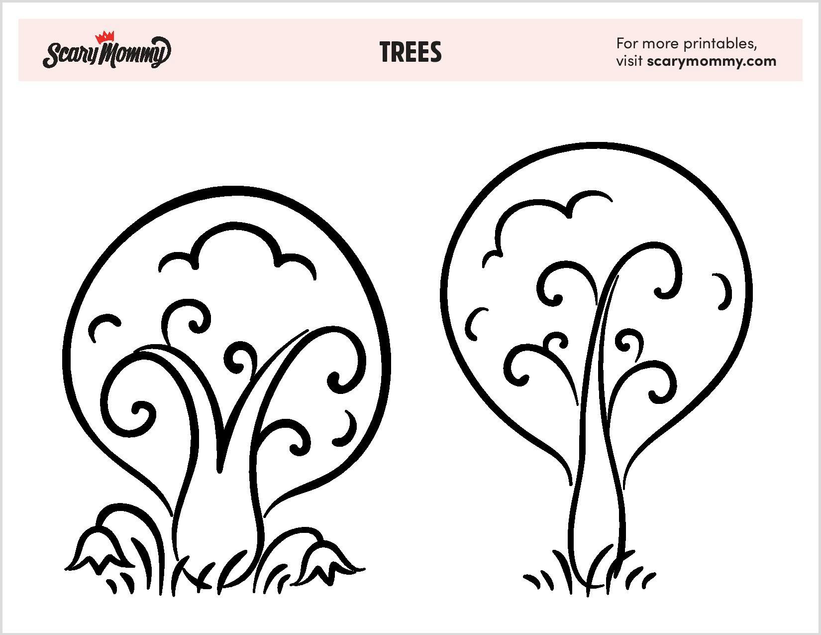 10 Unbeleafably Cute Tree Coloring Pages To Entertain Your Tiny Tree ...