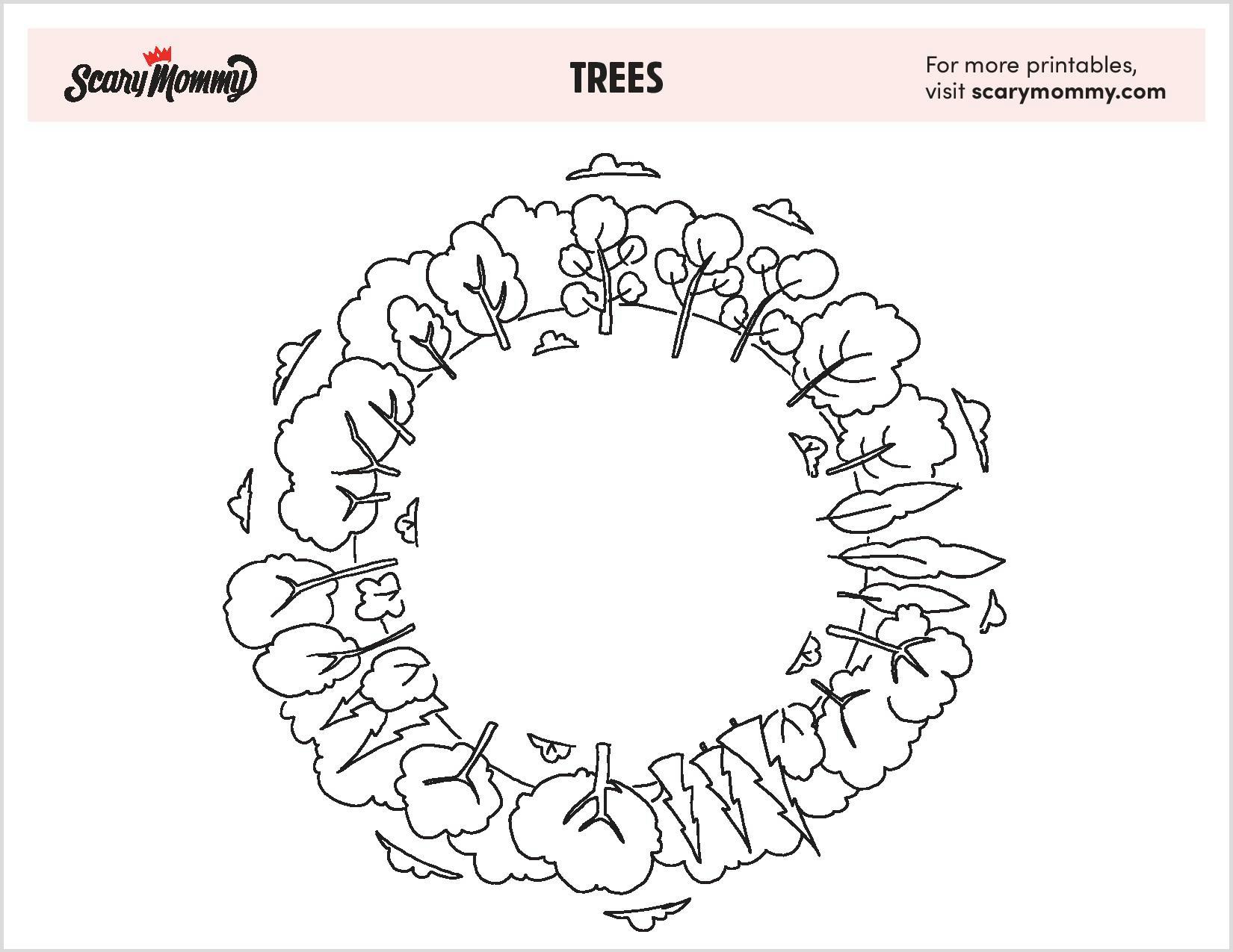 10 Unbeleafably Cute Tree Coloring Pages To Entertain Your Tiny Tree ...