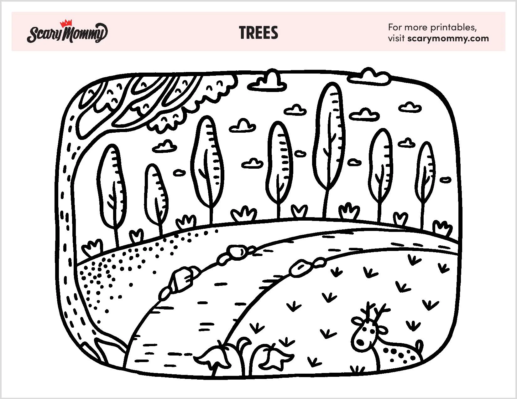 10 Unbeleafably Cute Tree Coloring Pages To Entertain Your Tiny Tree ...