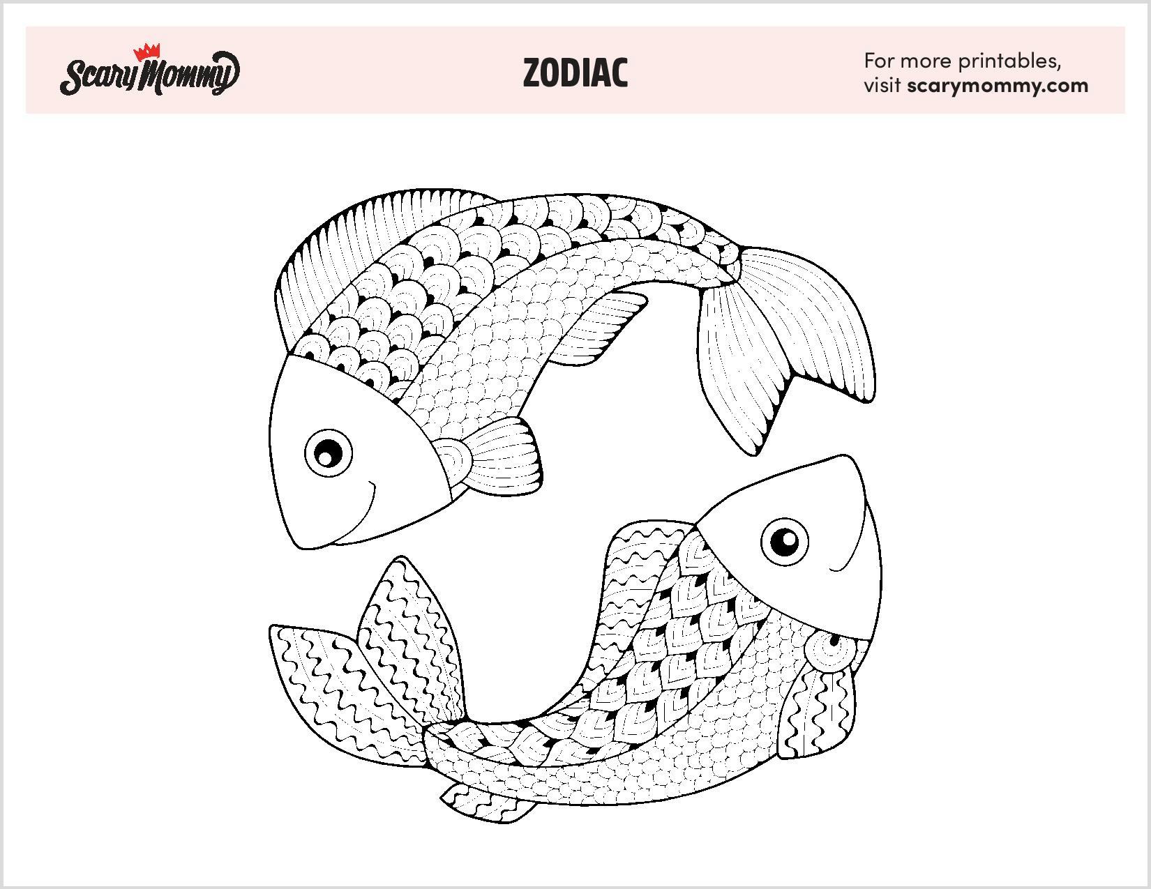 Your Horoscope Calls For Creativity! Print Out These 10 Zodiac Coloring ...