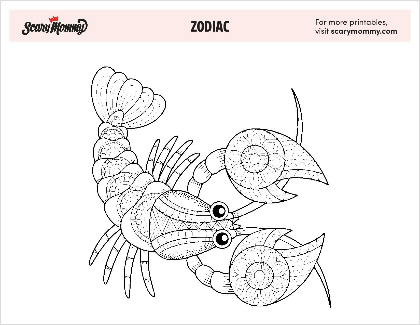 Your Horoscope Calls For Creativity! Print Out These 10 Zodiac Coloring ...
