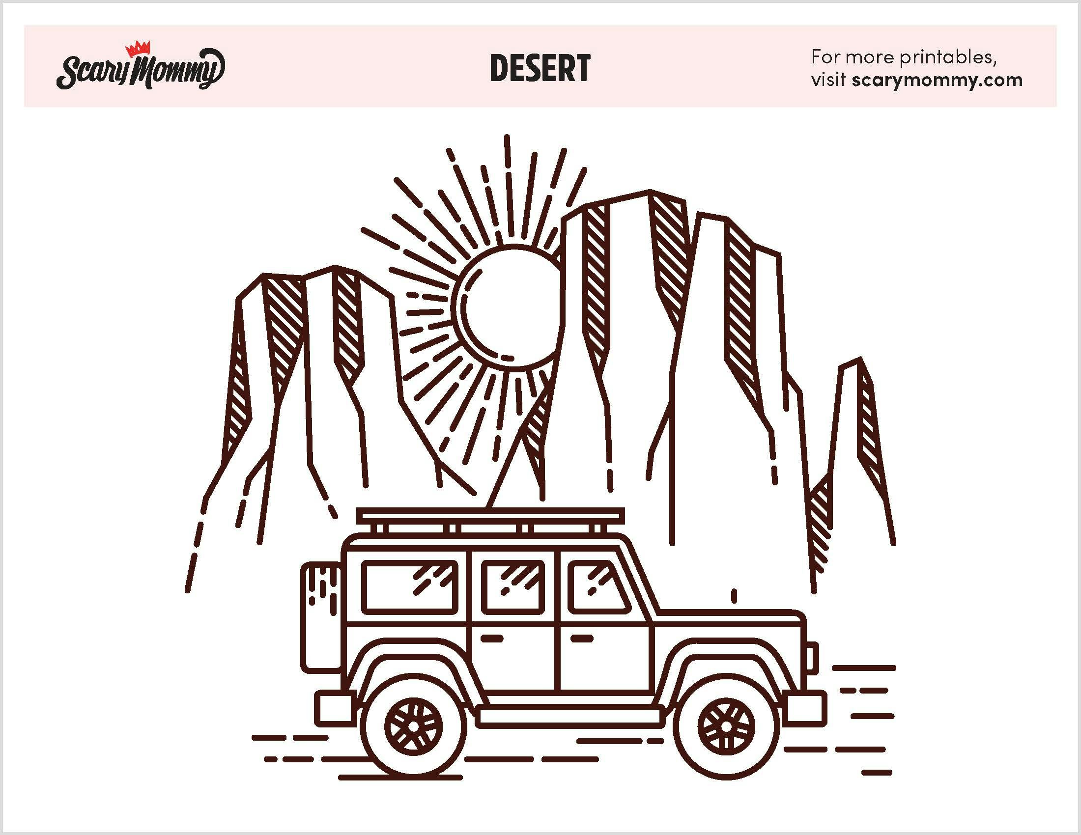 Create An Oasis Of Creativity With These 10 Gorgeous Desert Coloring Pages