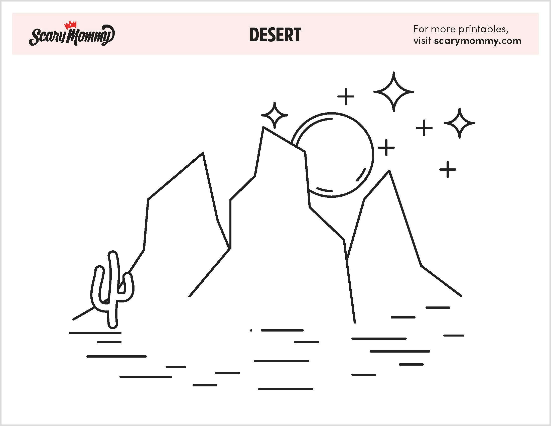 Create An Oasis Of Creativity With These 10 Gorgeous Desert Coloring Pages