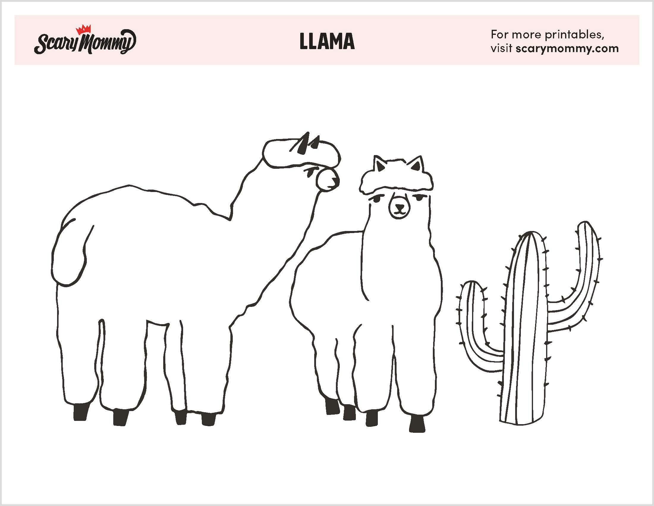 Got Bored Kids? No Probllama! Print Out These 10 Llama Coloring Pages