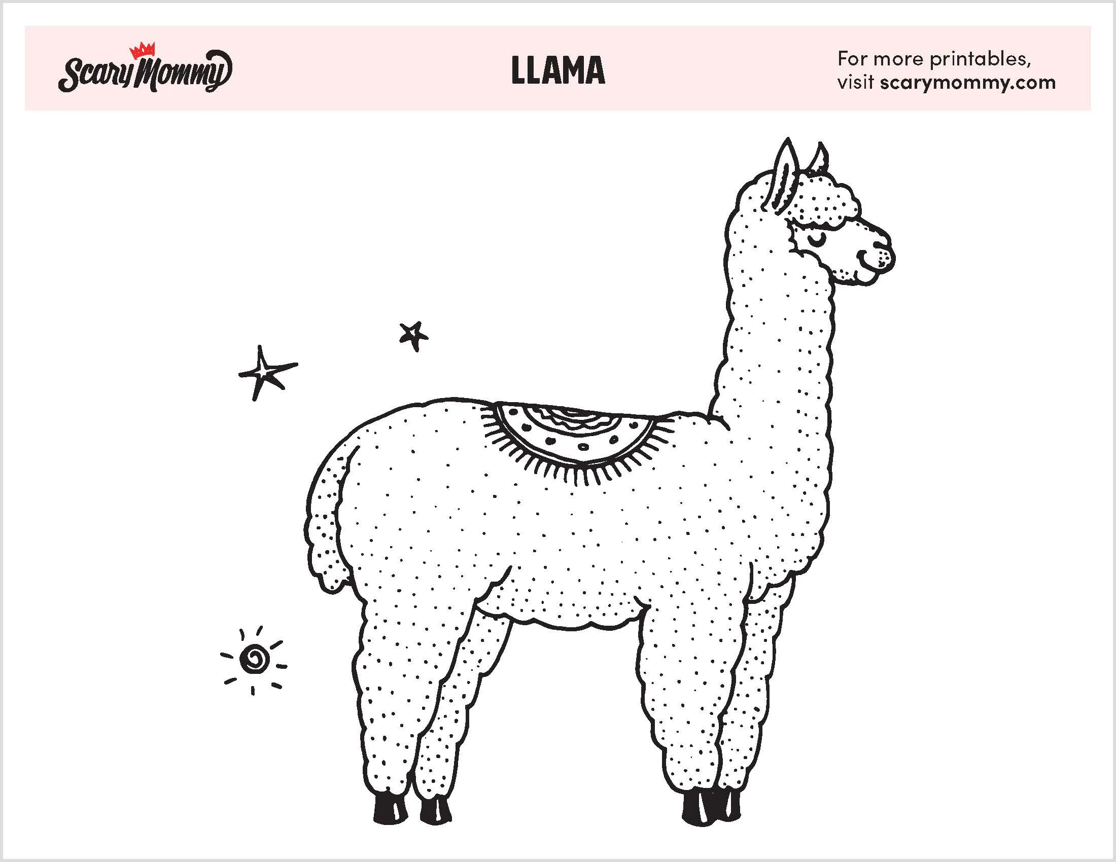 Got Bored Kids? No Probllama! Print Out These 10 Llama Coloring Pages