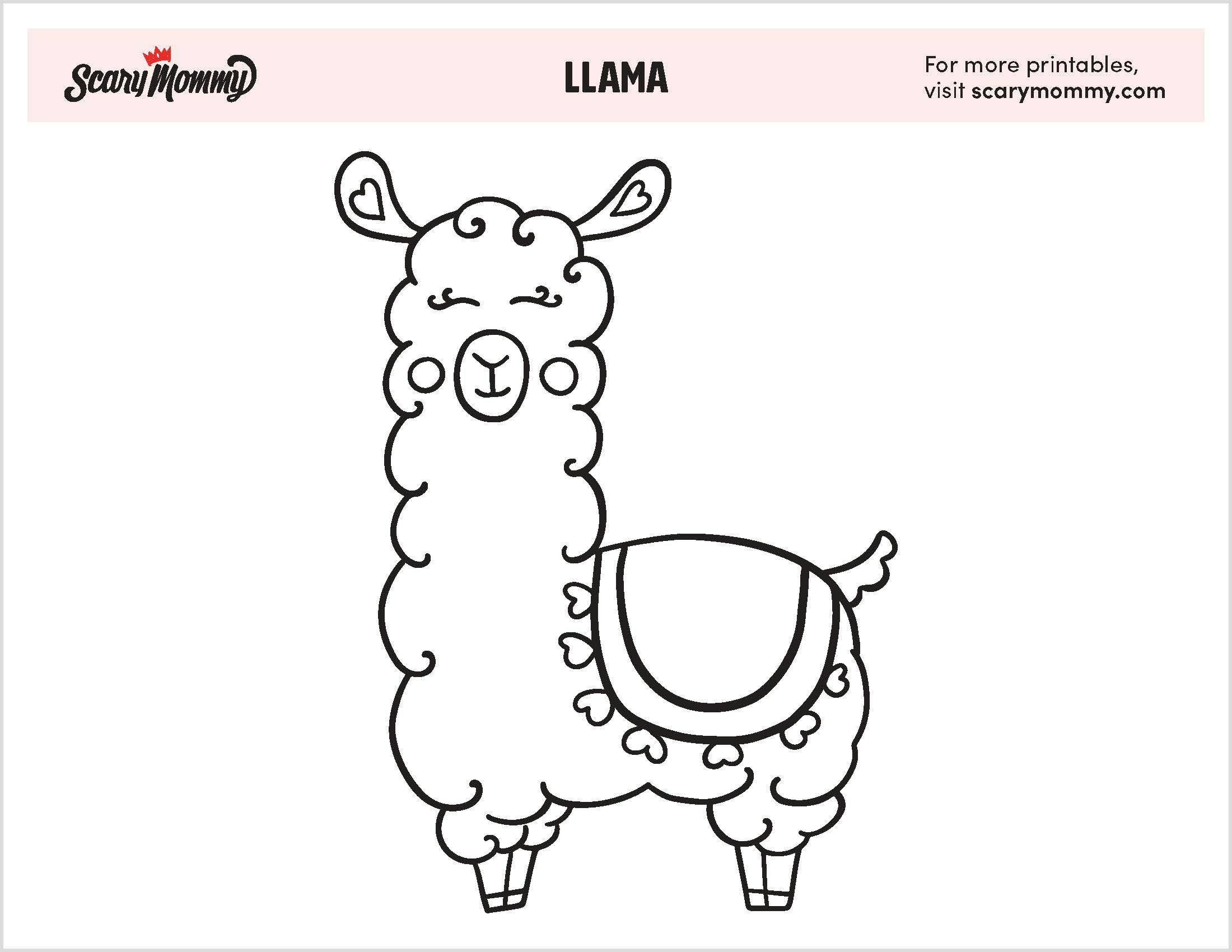 Got Bored Kids? No Probllama! Print Out These 10 Llama Coloring Pages