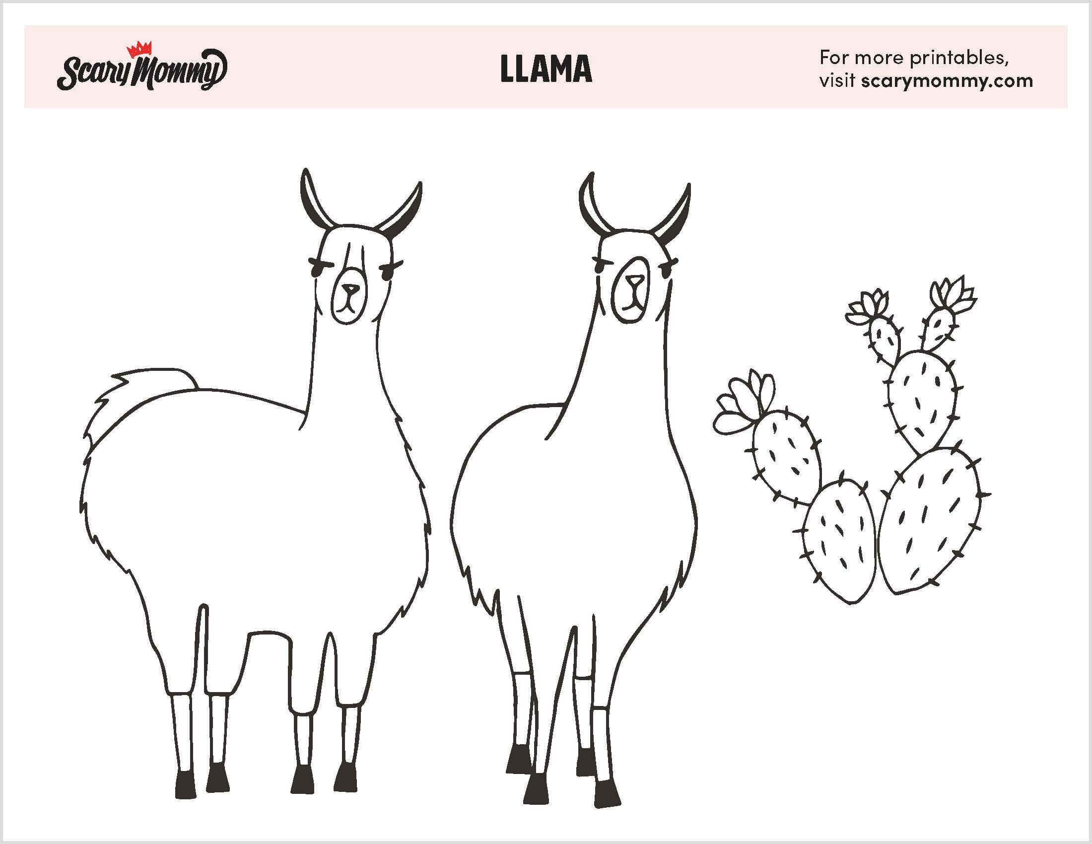 Got Bored Kids? No Probllama! Print Out These 10 Llama Coloring Pages