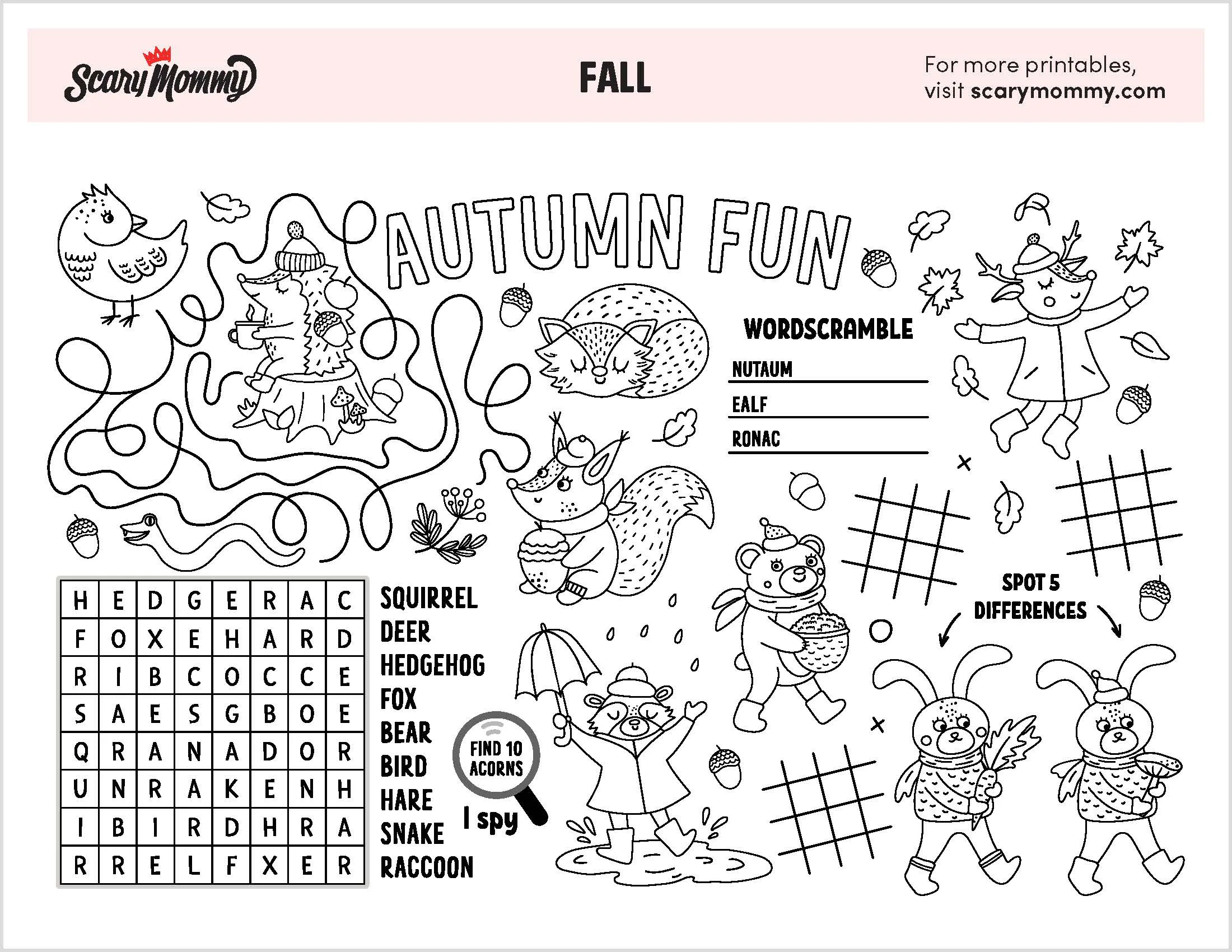 Oh, Be-leaf Us — These Fall Coloring Pages Are Adorable