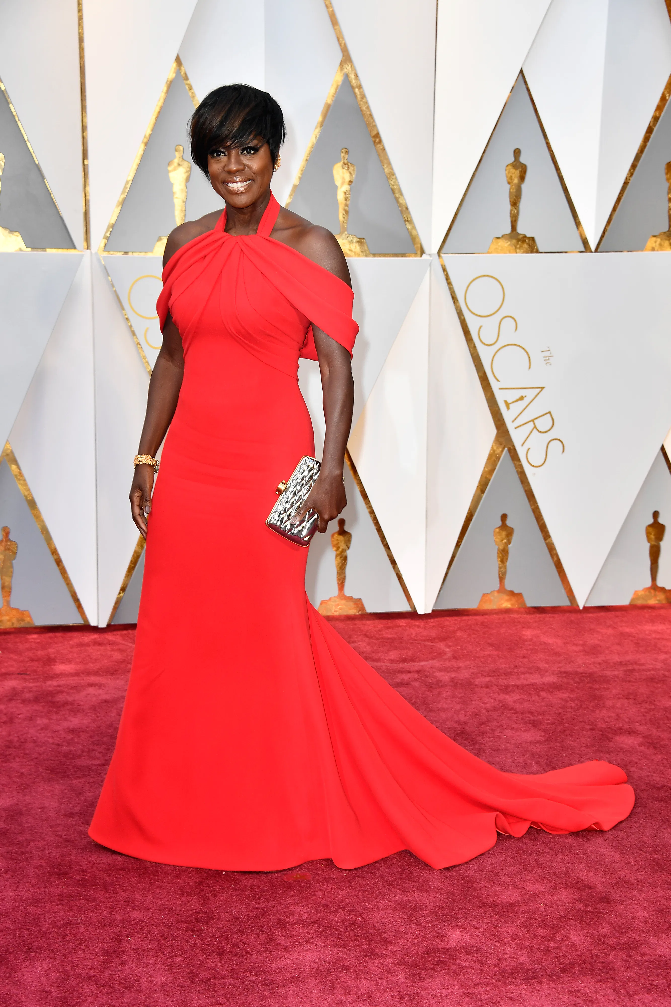 Viola Davis' 2017 Emmys Dress Was Bright Orange Keeping With Her ...