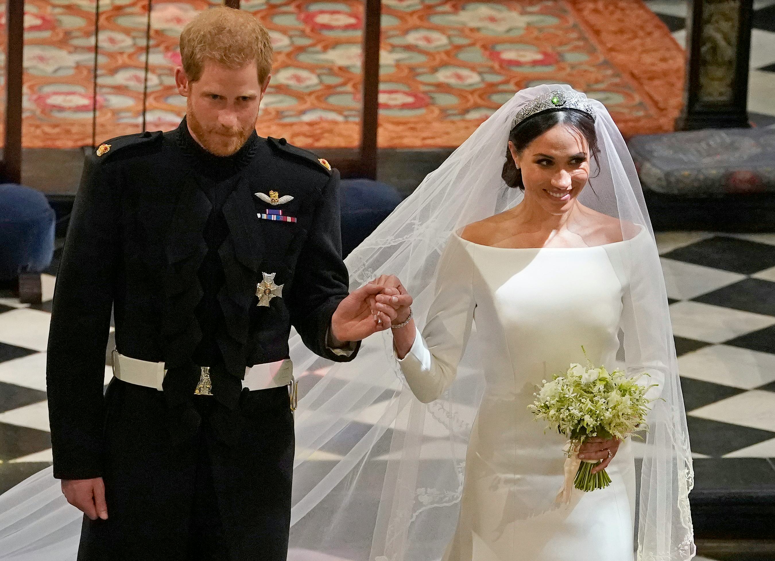 Photos Of Meghan Markle's Second Wedding Dress Prove Her Style Can Be ...
