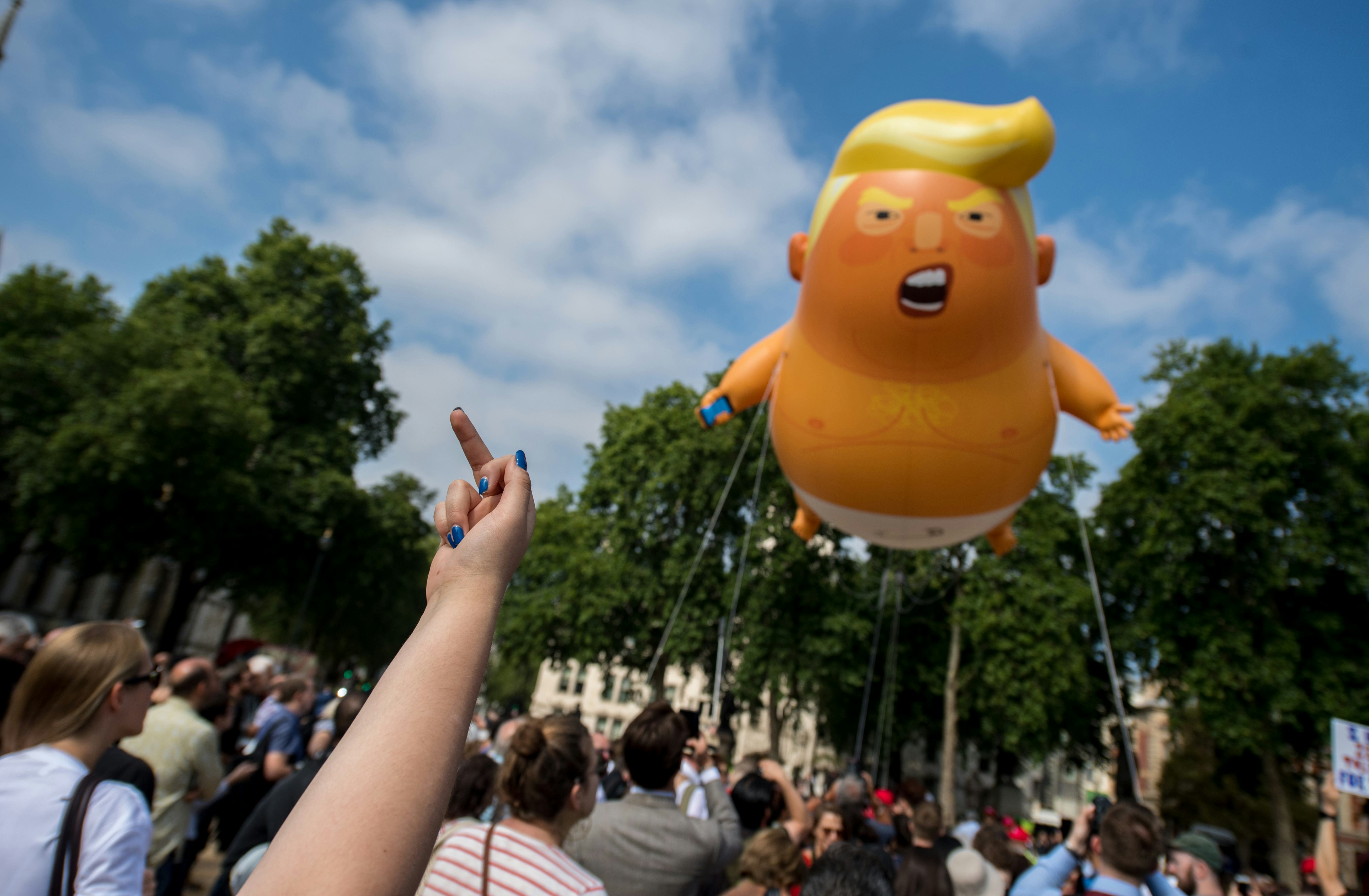 Photos Of The Trump Baby Balloon In London Show Exactly What POTUS Missed