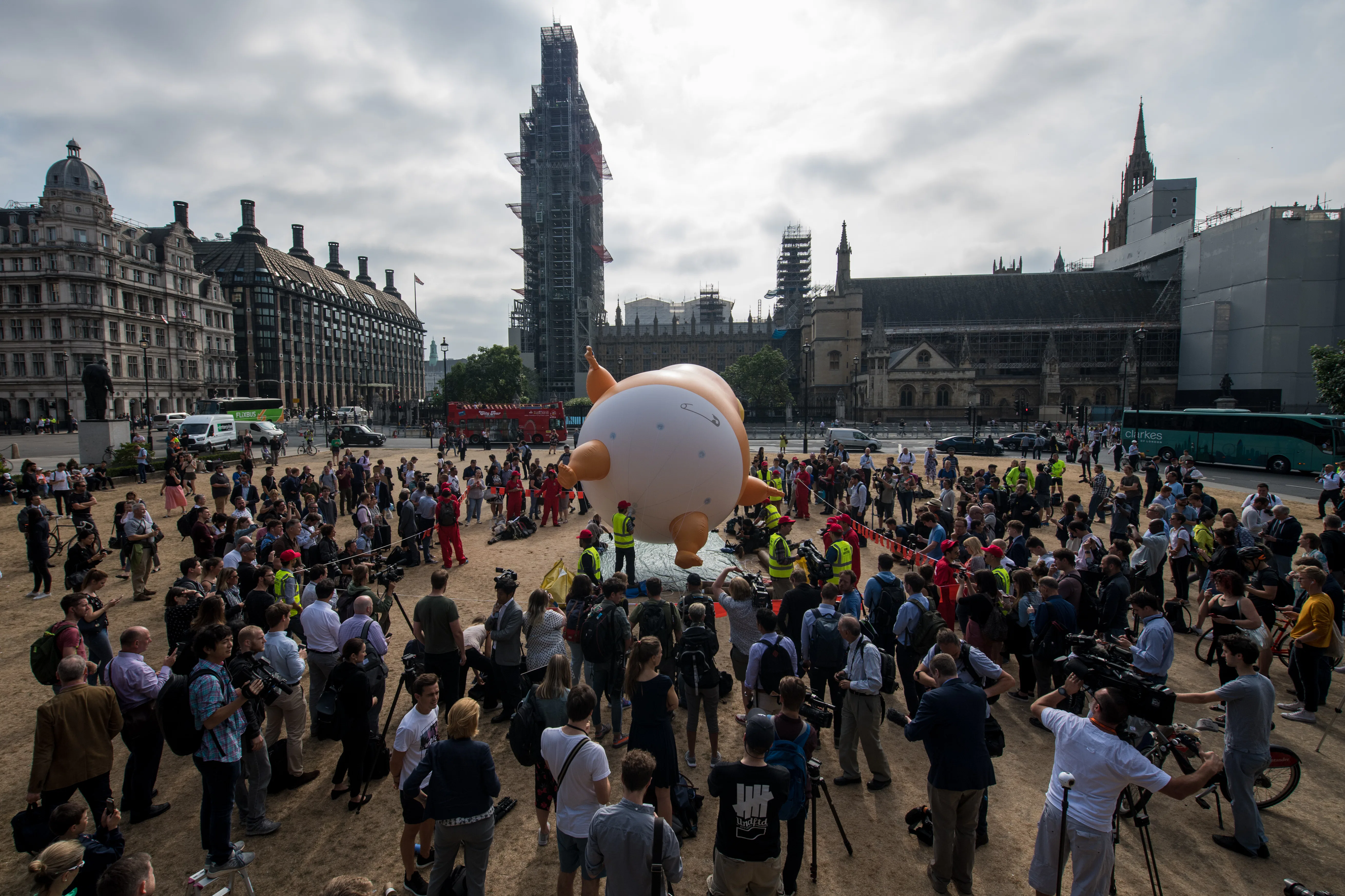 Photos Of The Trump Baby Balloon In London Show Exactly What POTUS Missed
