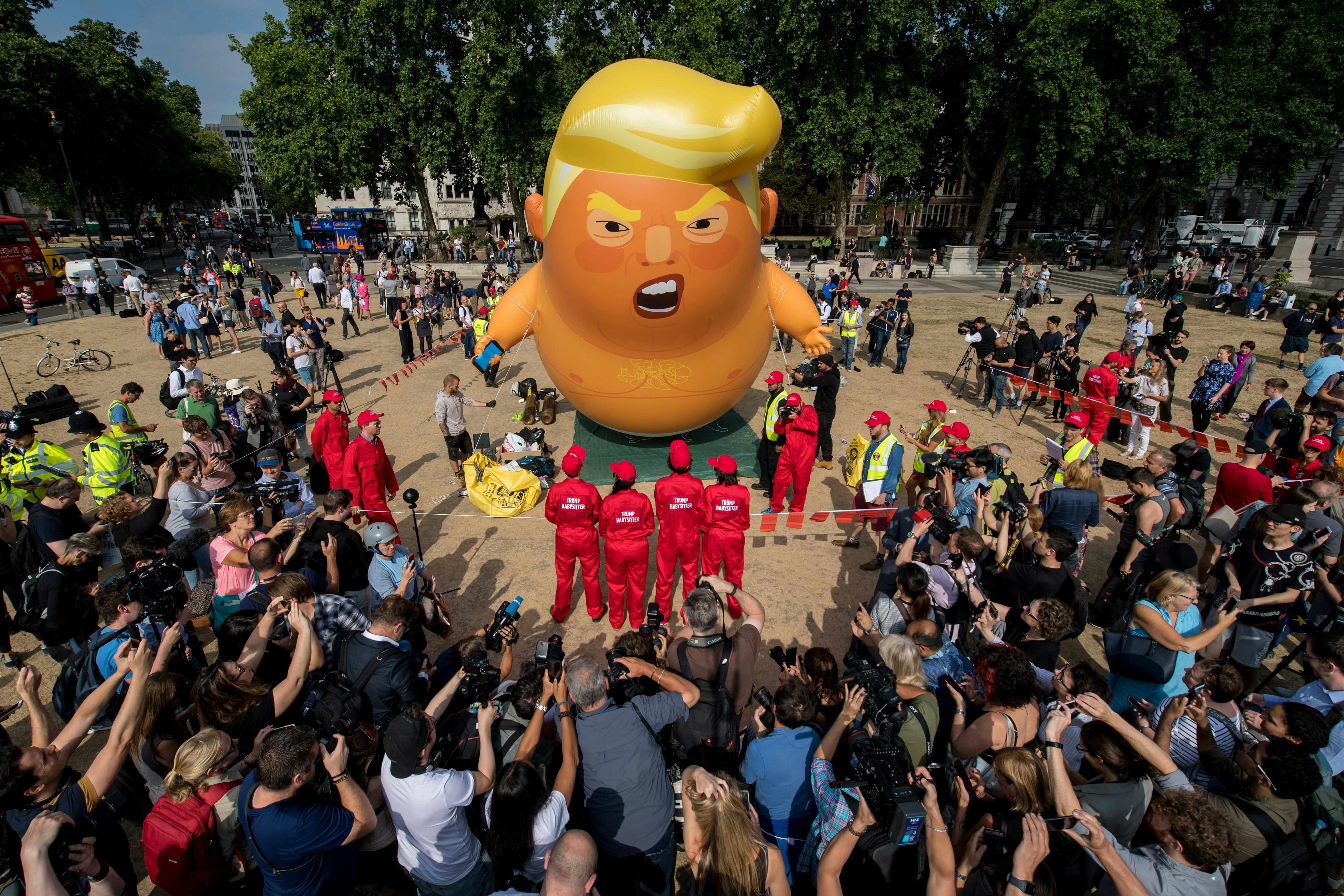 Photos Of The Trump Baby Balloon In London Show Exactly What POTUS Missed