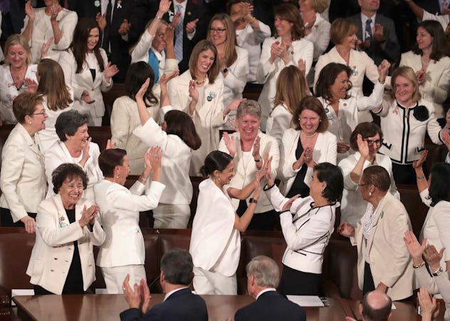 Photos Of Women Wearing White At The State Of The Union Send A Stunning ...