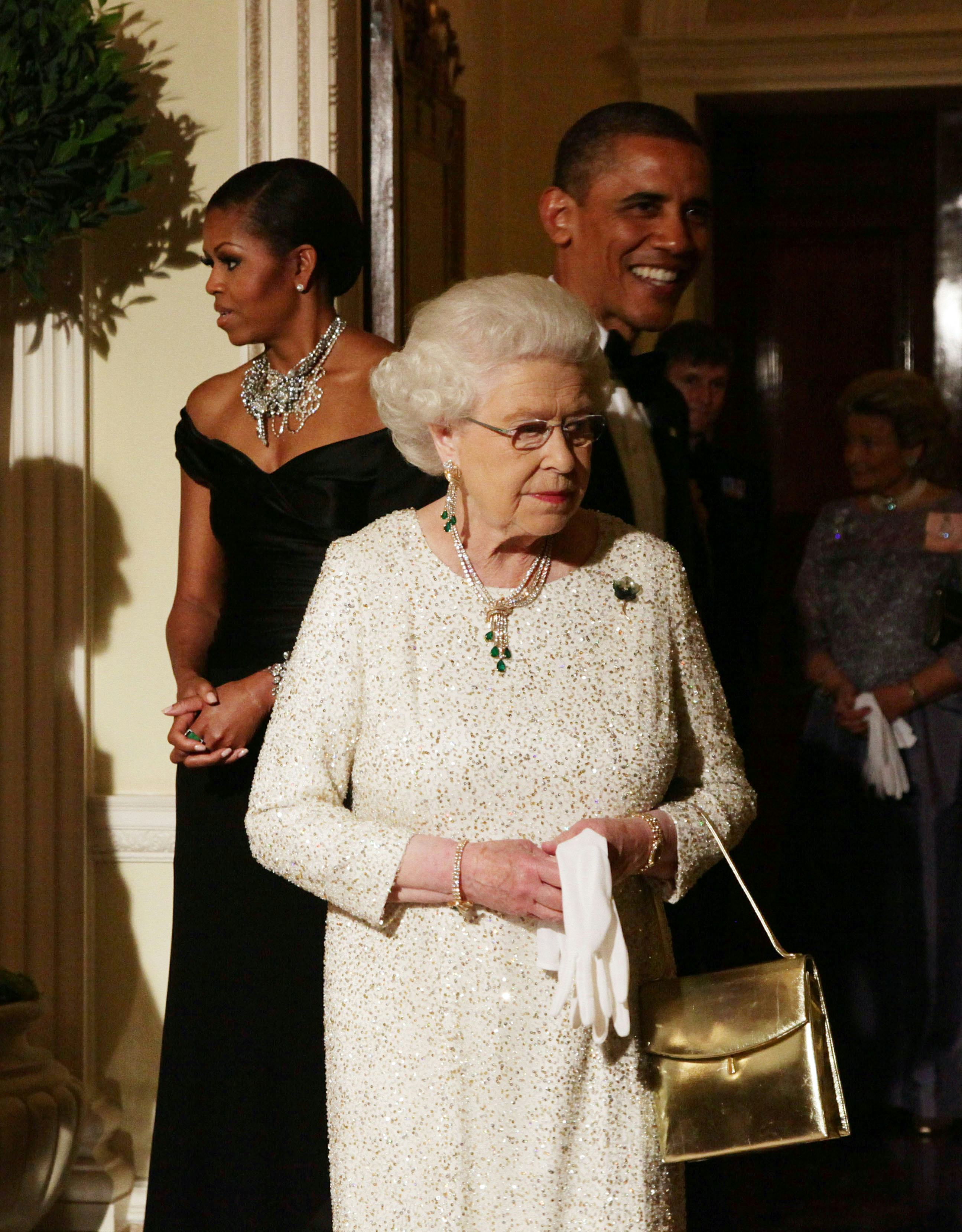 The Queen Wore A Pin Michelle Obama Bought Her During Their Second Meeting