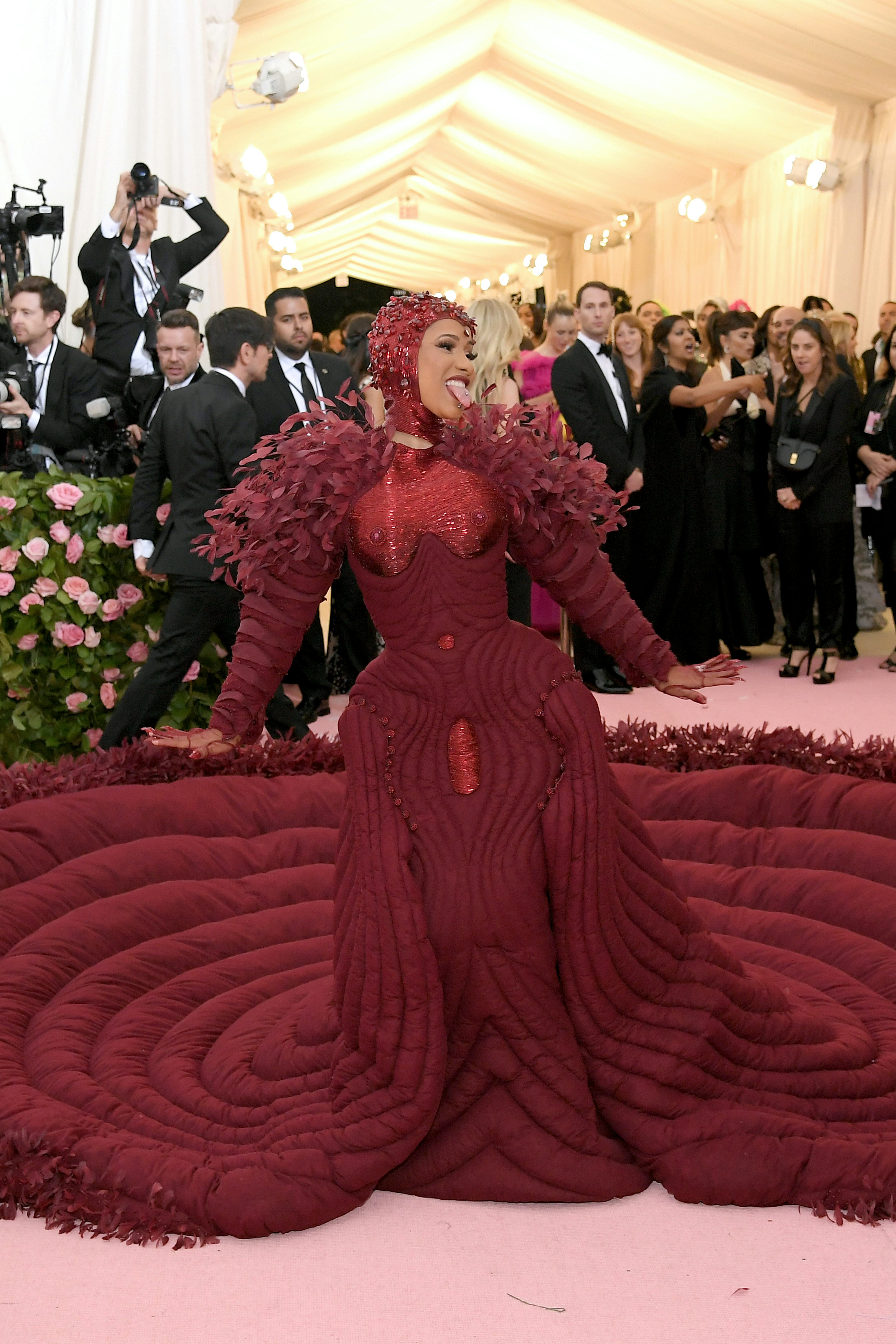 Cardi B Wore $250K Ruby Nipple Covers To The 2019 Met Gal