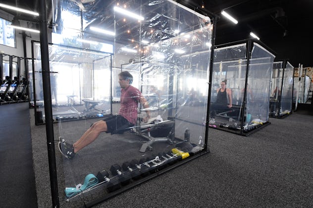 These Photos Of Pandemic Plastic Fitness Pods Are As Post-Apocalyptic ...