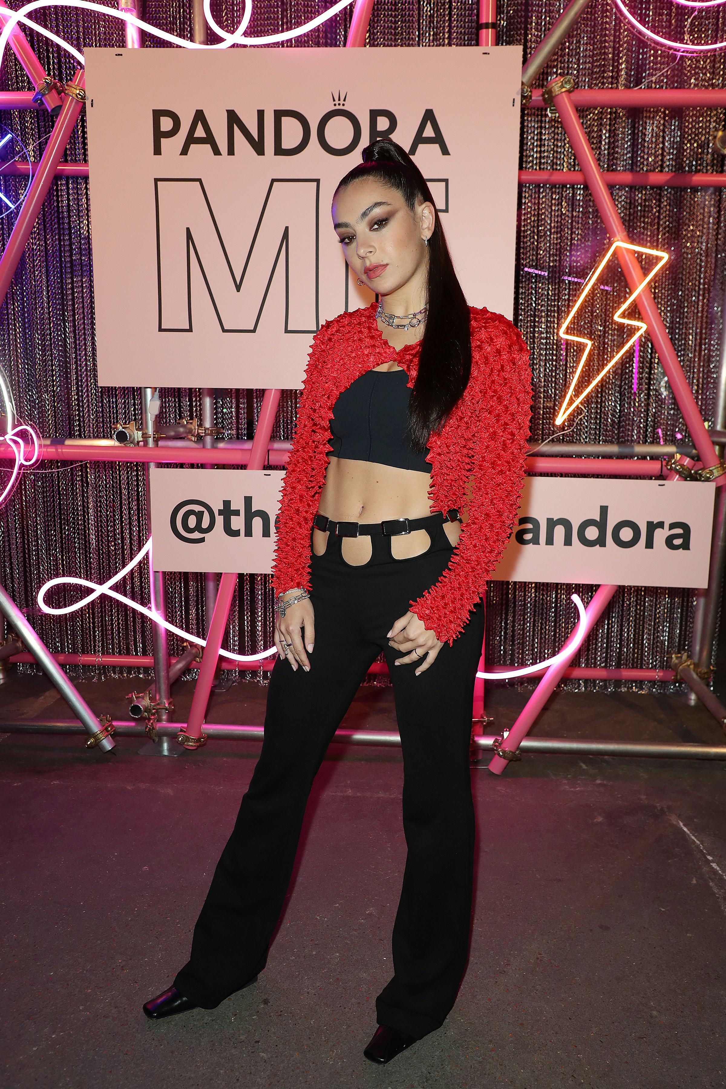 Charli XCX Wore The Pelvic Cutouts Trend & A Popcorn Top, Too