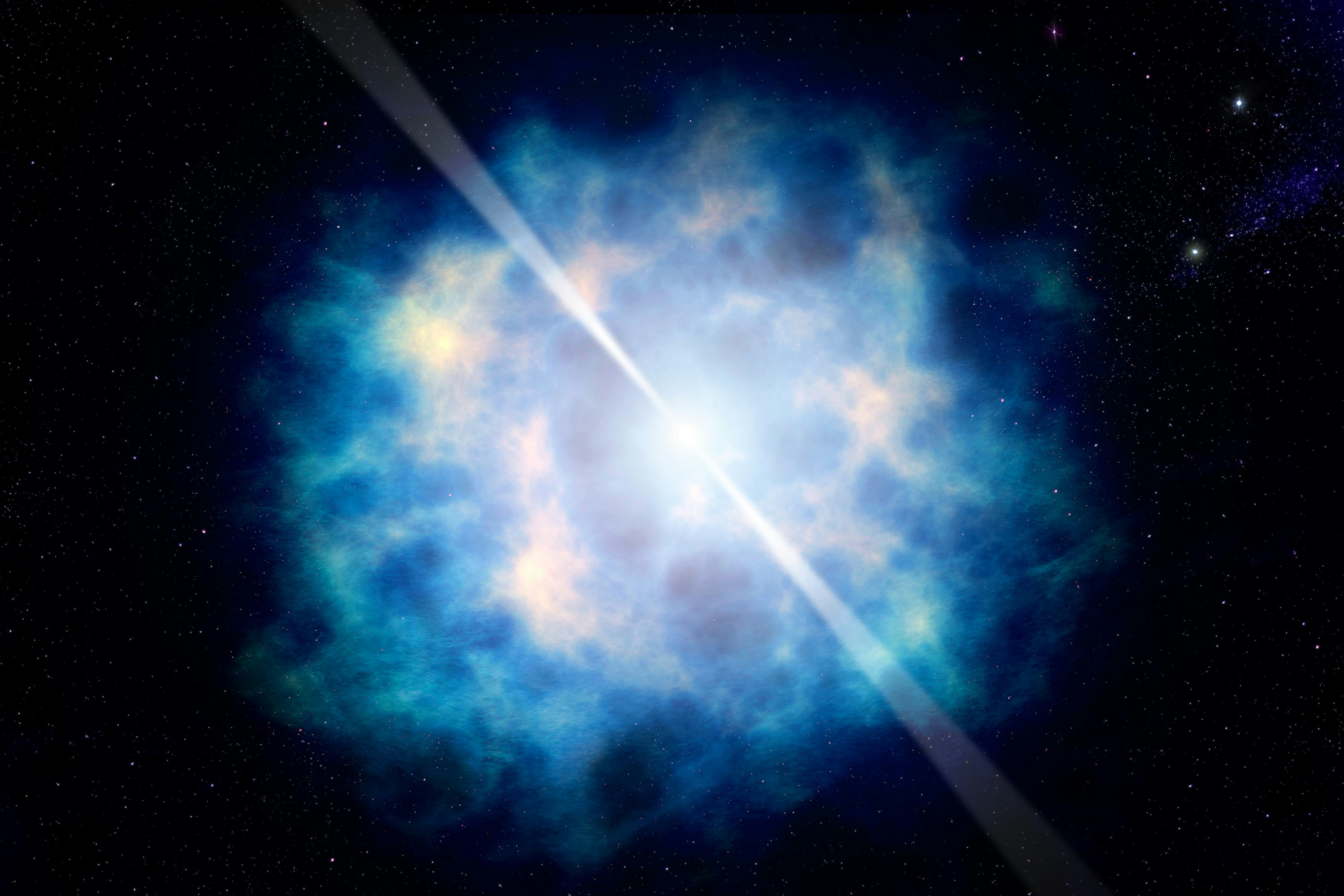 Look: Colliding zombie stars reveal the cosmic origins of a legendary metal