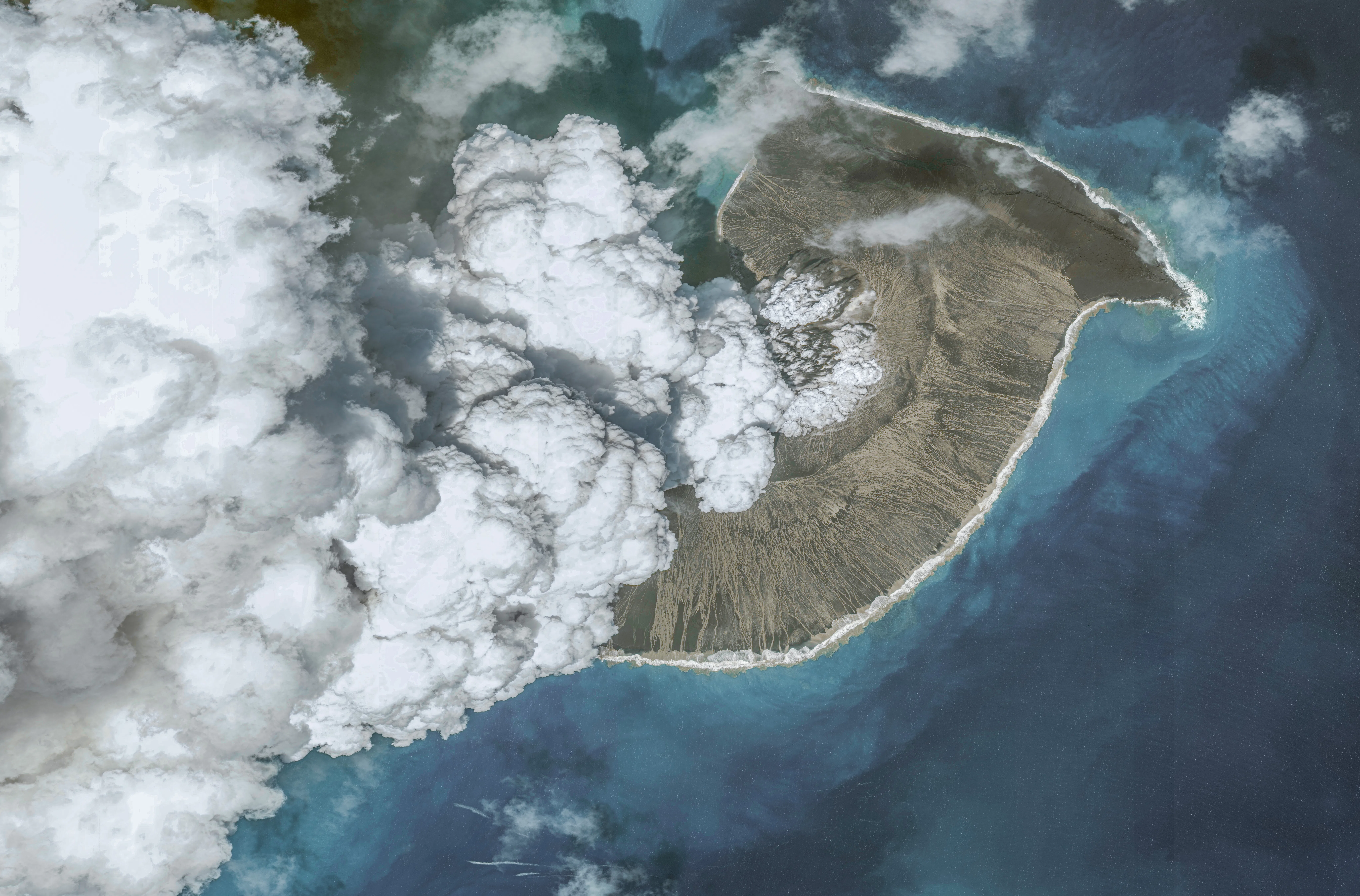Watch: Jaw-dropping images show Tonga volcano eruption from space